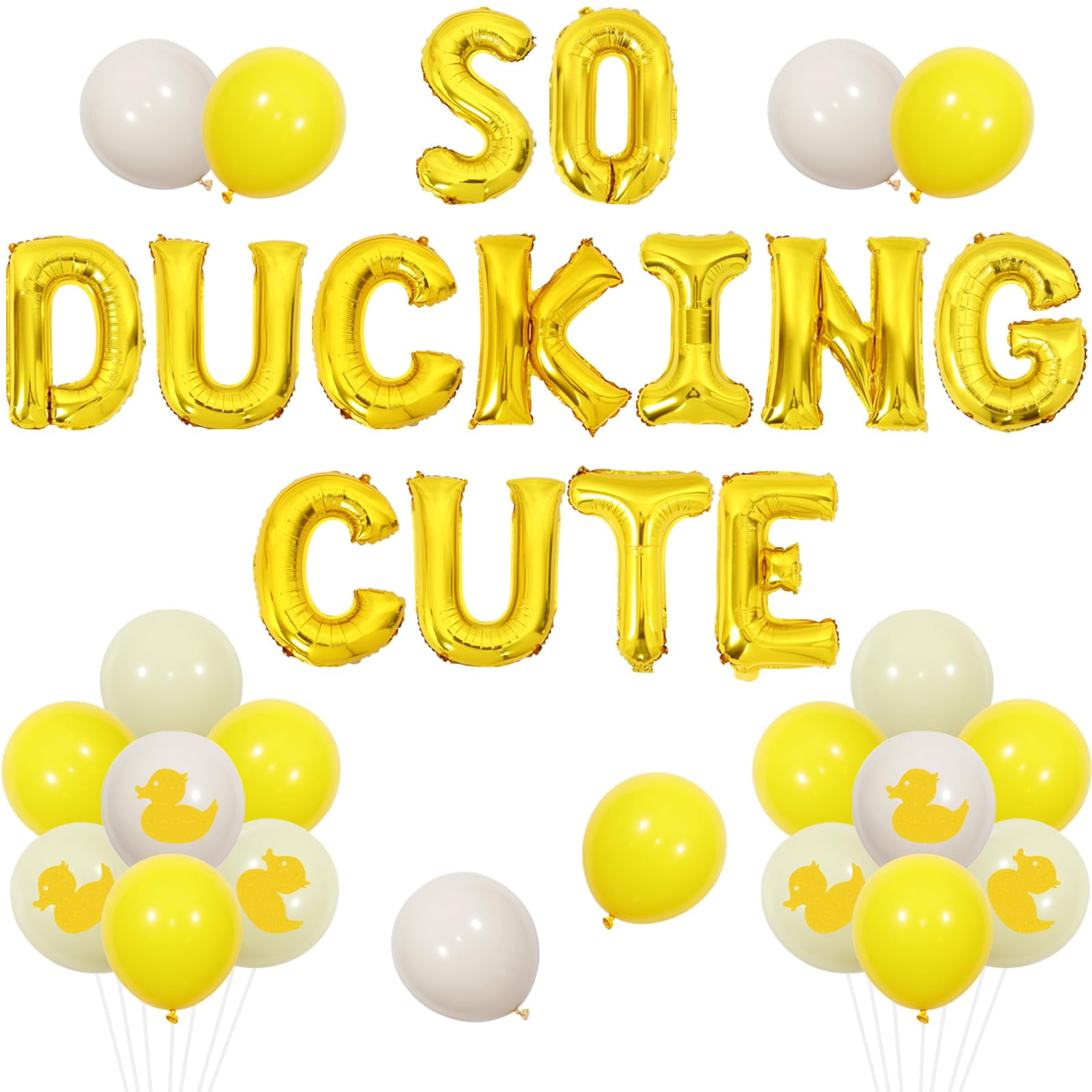 Wonmelody Duck Birthday FEV6 Party Decorations So Ducking Cute Balloon ...