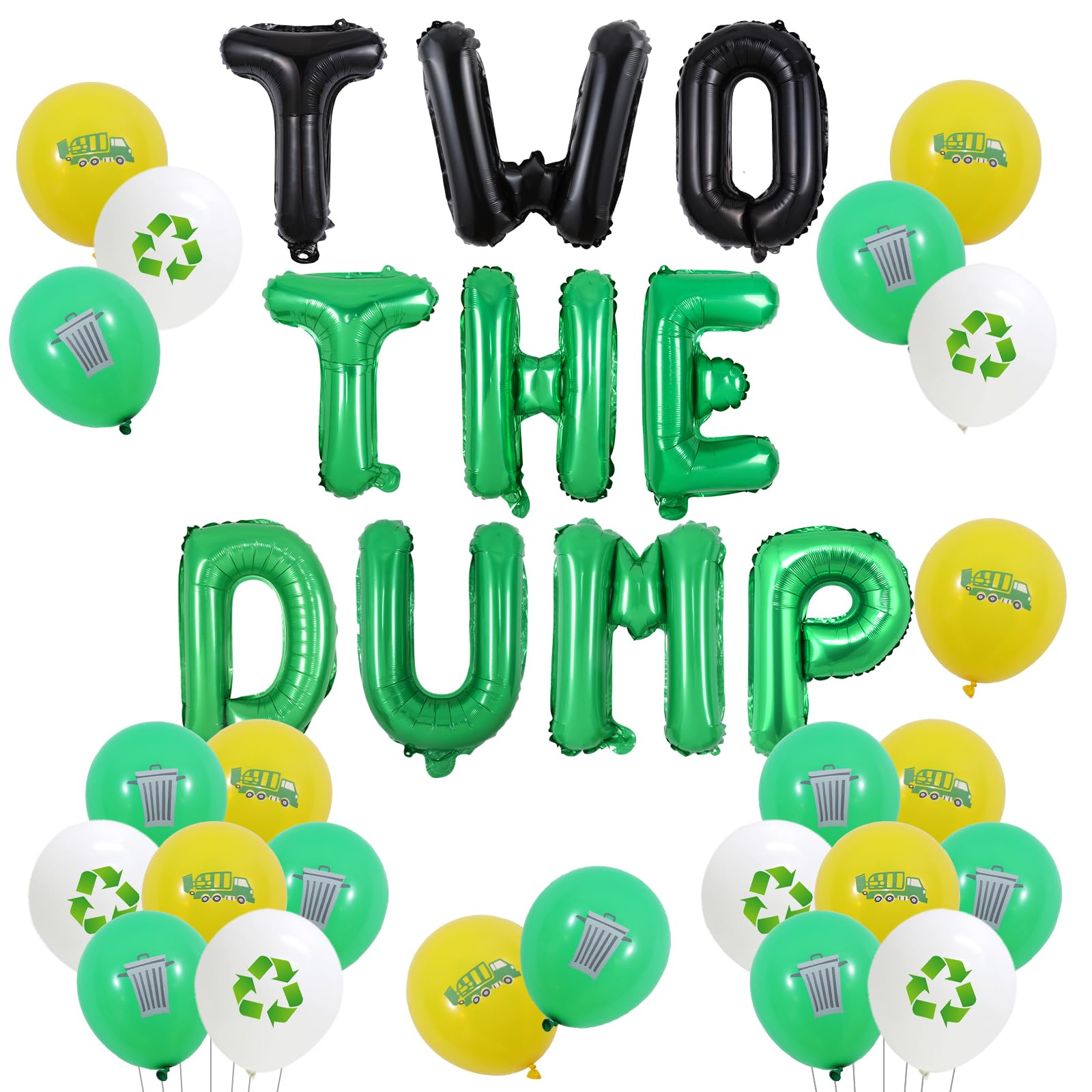Wonmelody Garbage Truck 2nd IFF17 Birthday Party Decorations Two The ...