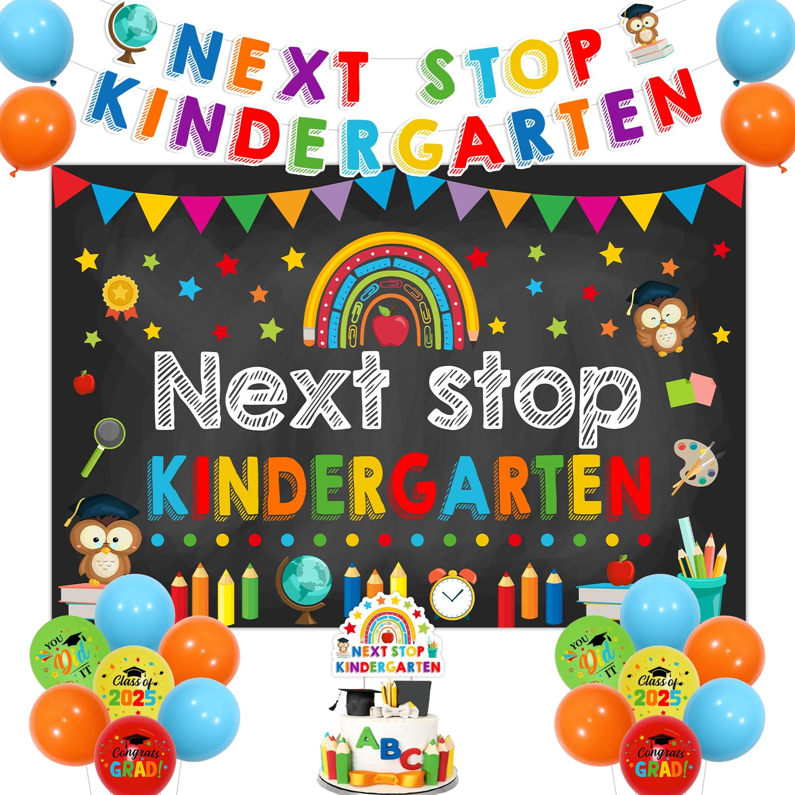 Wonmelody Next Stop Kindergarten DHF10 Preschool Graduation Decorations ...