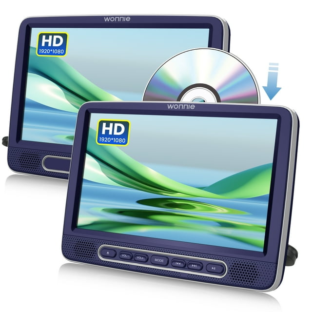 "Wonnie 10"" Dual DVD Players for Car, Rear Seat Entertainment System ...