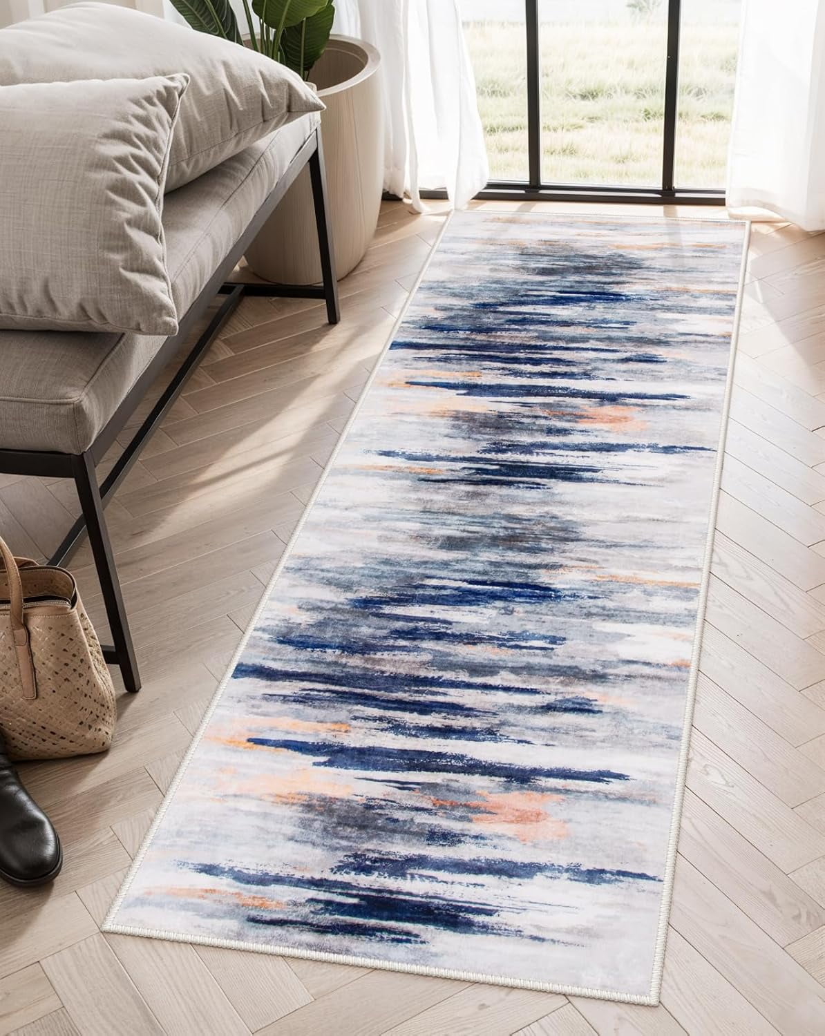 Wonnitar 2'X6' Abstract Kitchen Runner Rugs,Soft Washable Runner for ...