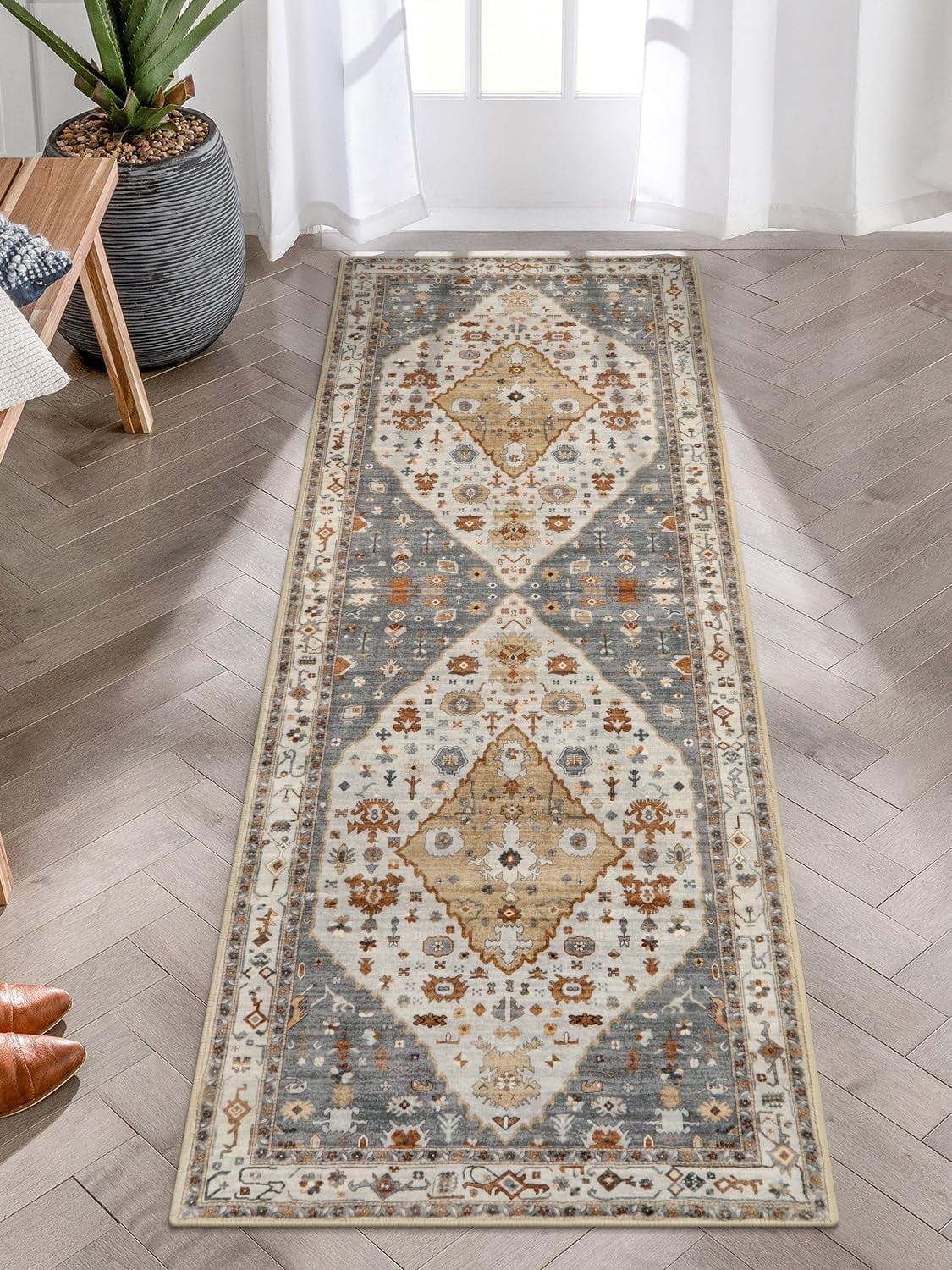 Wonnitar 2'x6' Boho Tribal Runner Rug,Vintage Kitchen Runner Rug, Soft ...