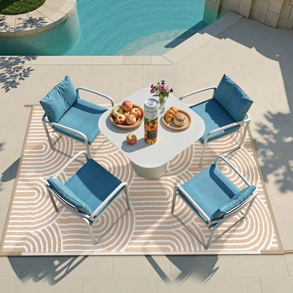 Wonnitar 4'x6' Extra Large Outdoor Rug Patio Waterproof,Reversible ...