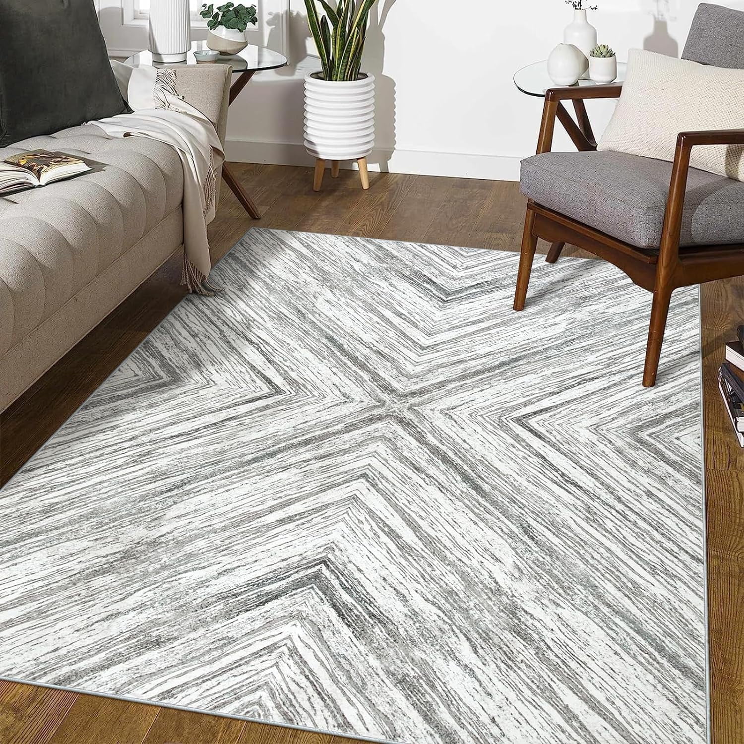 Wonnitar 5'x7' Modern Living Room Area Rugs,Washable Dining Room Rug ...