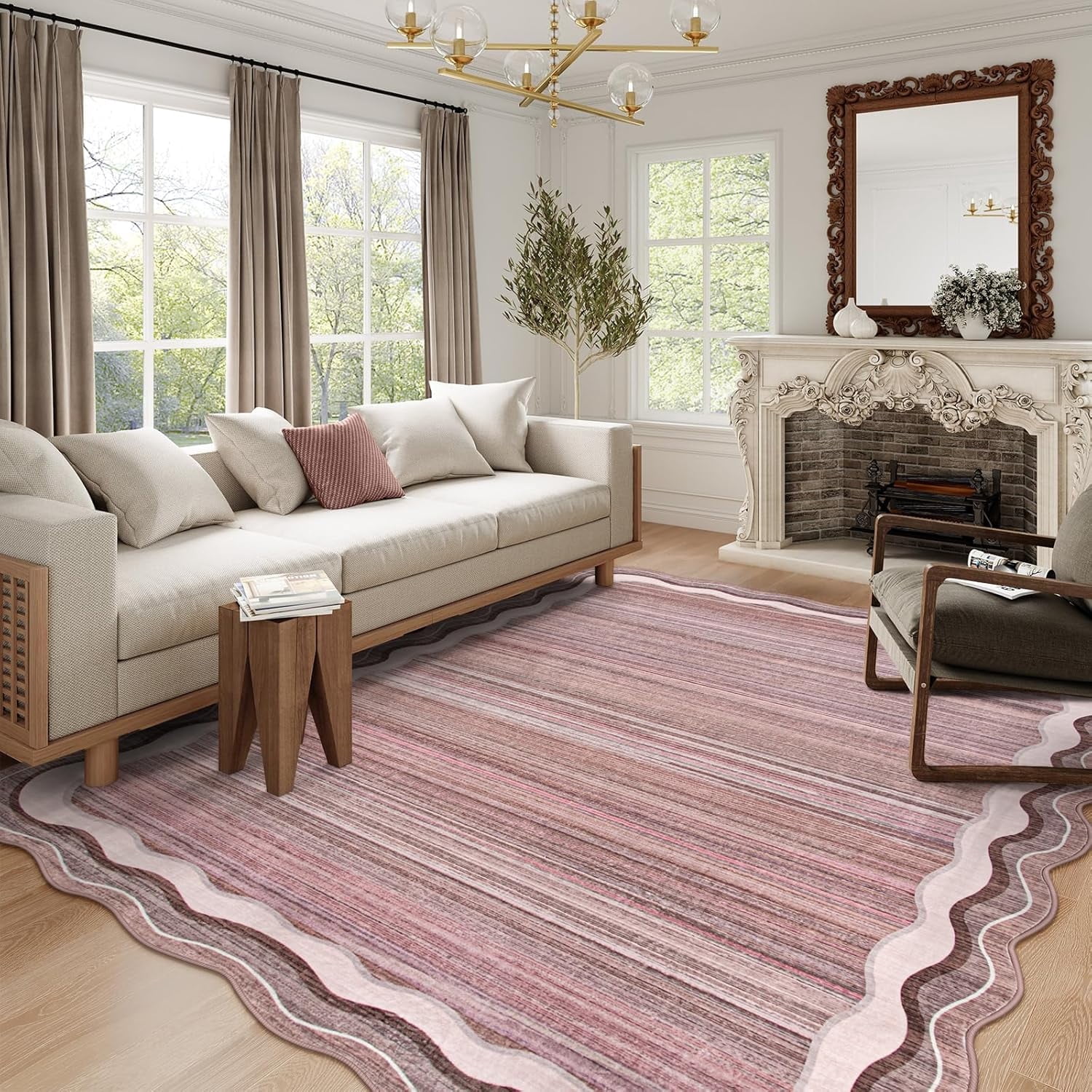 Wonnitar 5'x7'Soft Washable Tribal Area Rug,Non-Slip Large Soft Area ...