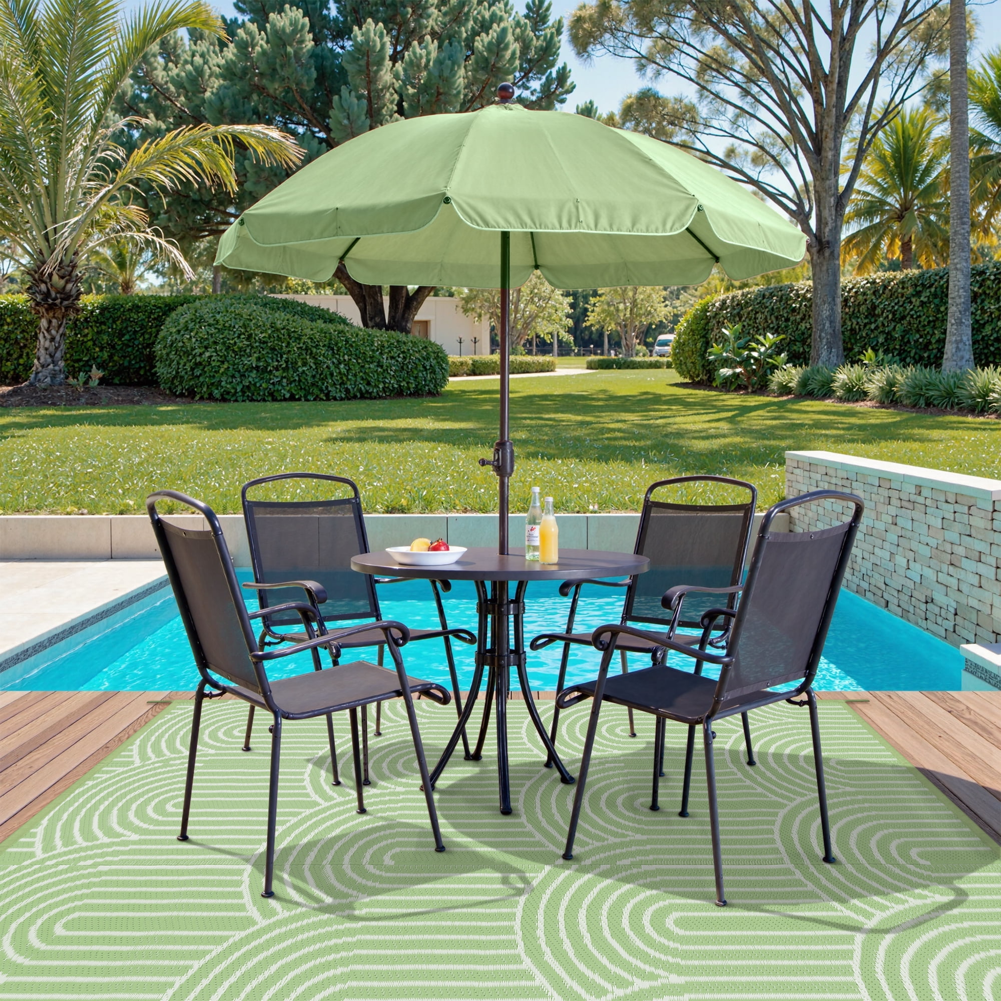 Wonnitar 5'x8' Extra Large Outdoor Rug Patio Waterproof,Reversible ...