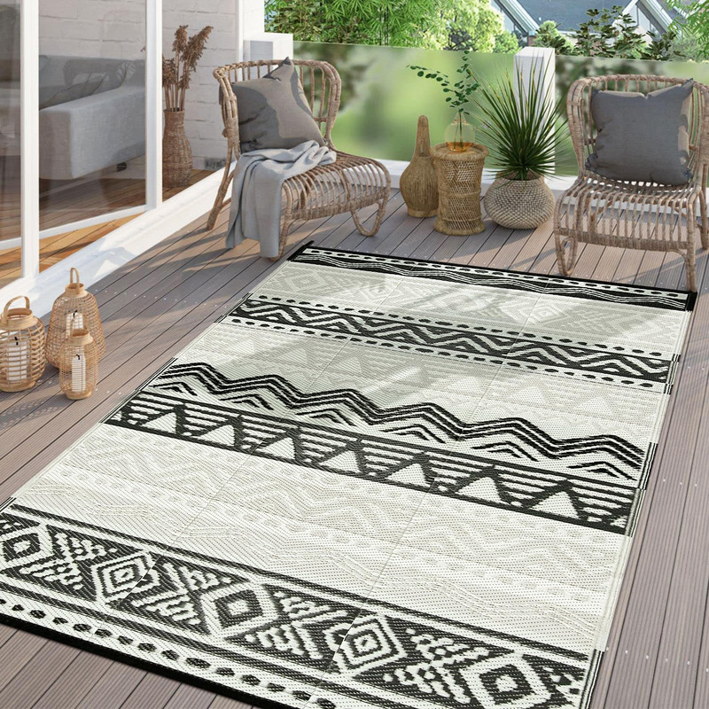 Wonnitar 6x9 Waterproof Outdoor Rugs, Plastic Straw Portable Rug for ...