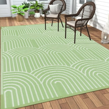 BERTHMEER 5'x8' Outdoor Plastic Straw Rugs on Clearance Waterproof ...