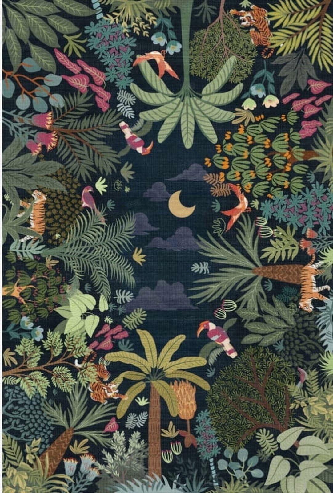 Wonnitar 9x12 Jungle Animal Area Rugs for Living Room, Large Washable ...