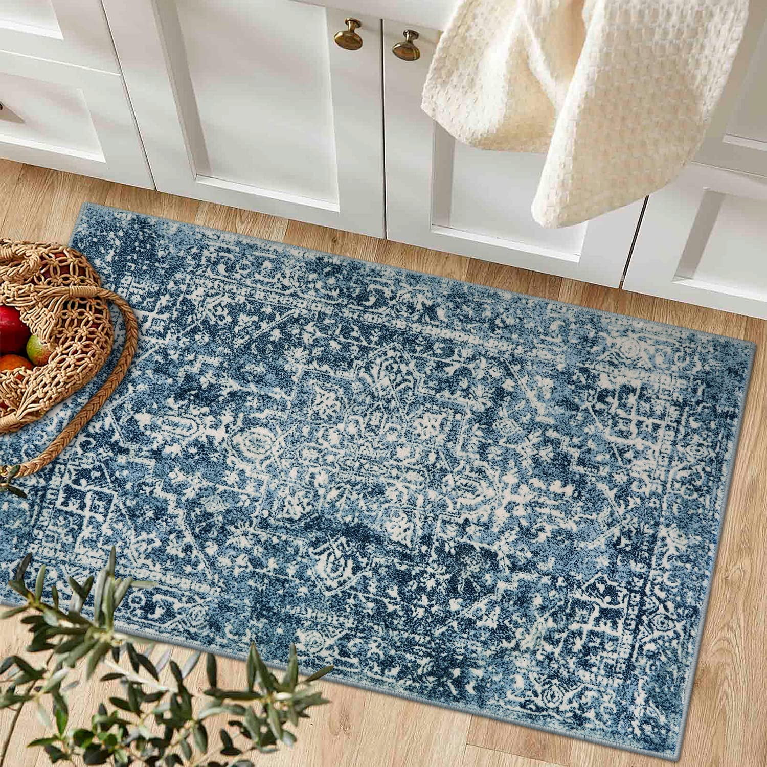 Wonnitar Washable Vintage 2x3 Rug Runner for Hallways Non-Slip ...