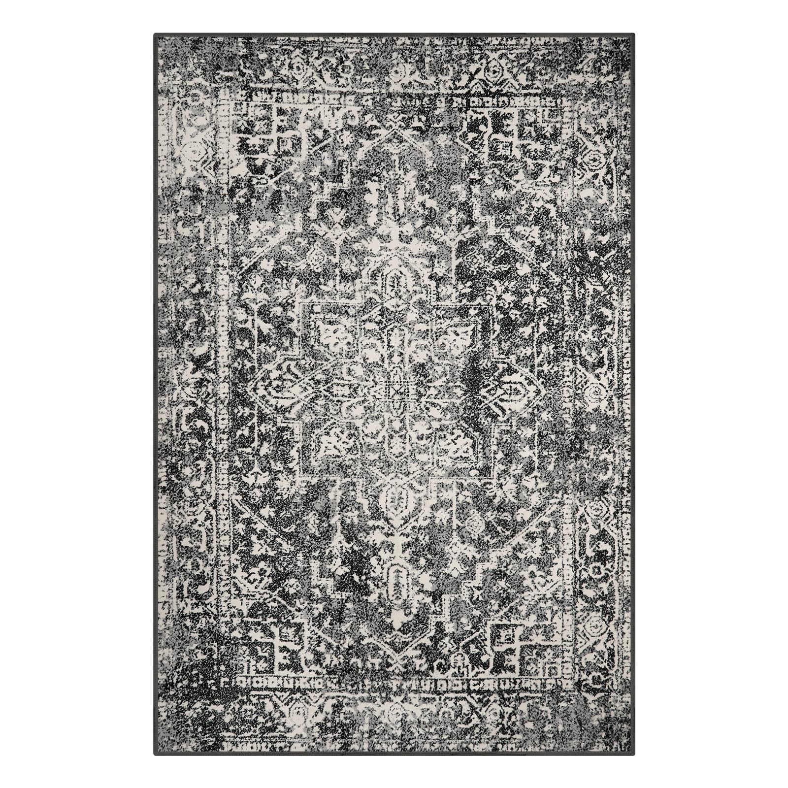 Wonnitar Vintage 4x6 Rug, Washable Rug Runner for Hallways Non-Slip ...