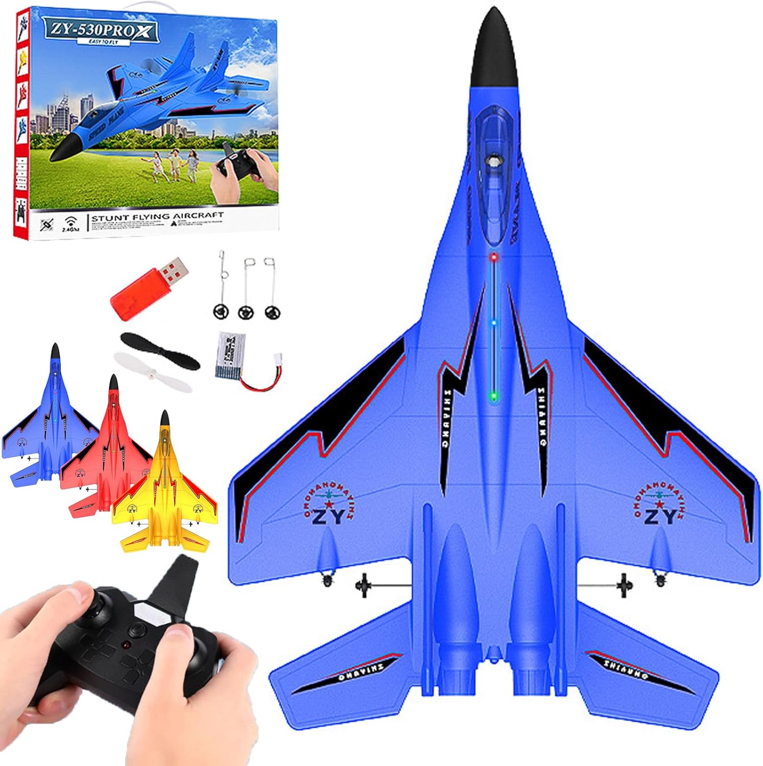 Wonstorex Rc Plane, Tessieshop 2.4gHZ Rc Remote Control Fighter Model ...