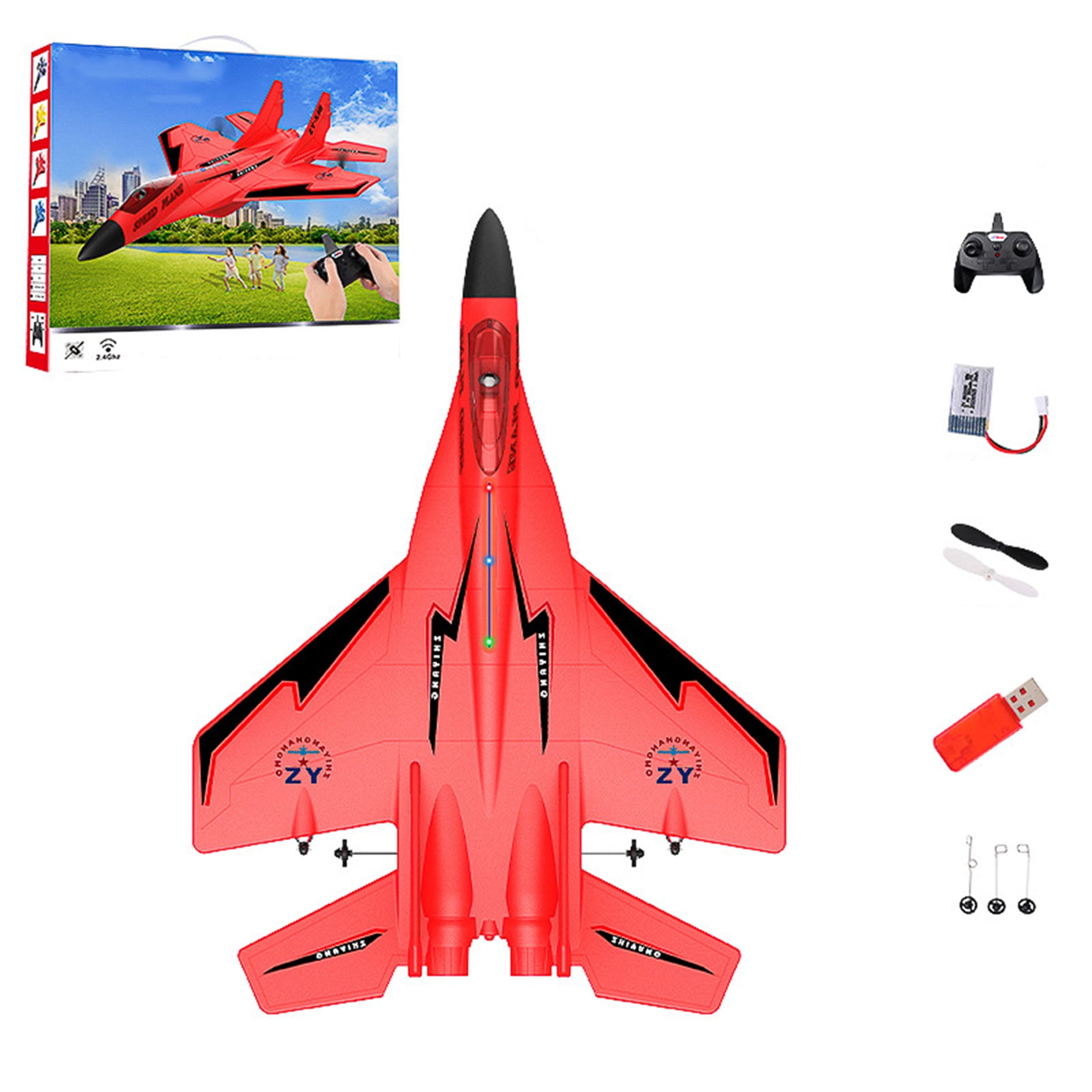 Wonstorex Rc Plane, Tessieshop 2.4gHZ Rc Remote Control Fighter Model ...