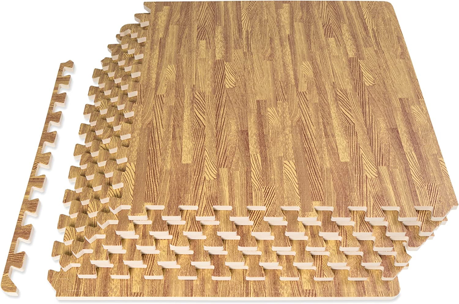 Woo Gin Puzzle Mat ½-inch, 6 EVA Foam Interlocking Floor Tiles (24 Sq ...