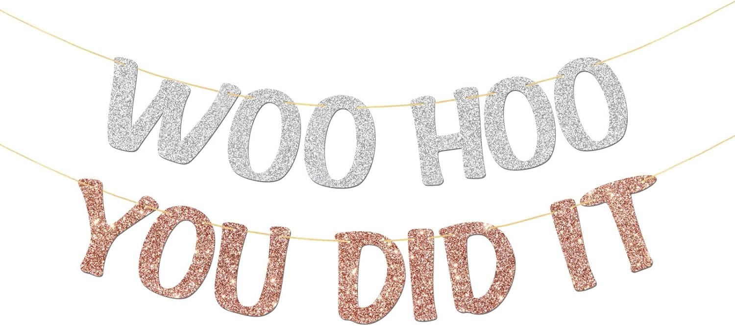 Woo Hoo You Did It Banner - Educated AF Class of 2025 Party Supplies ...