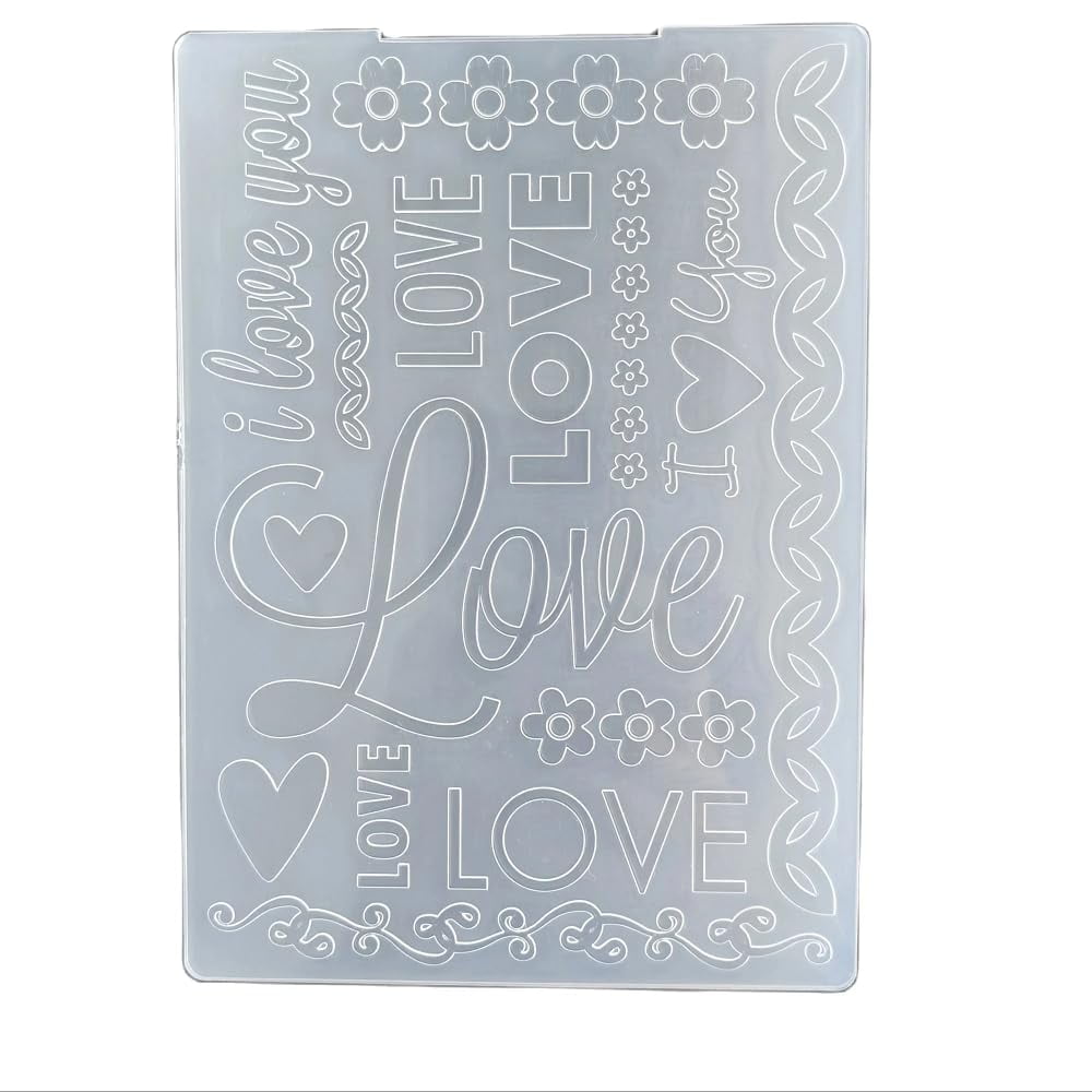 WooYangFun Happy Valentine's Day OIF8 Love Embossing Folder for Card ...