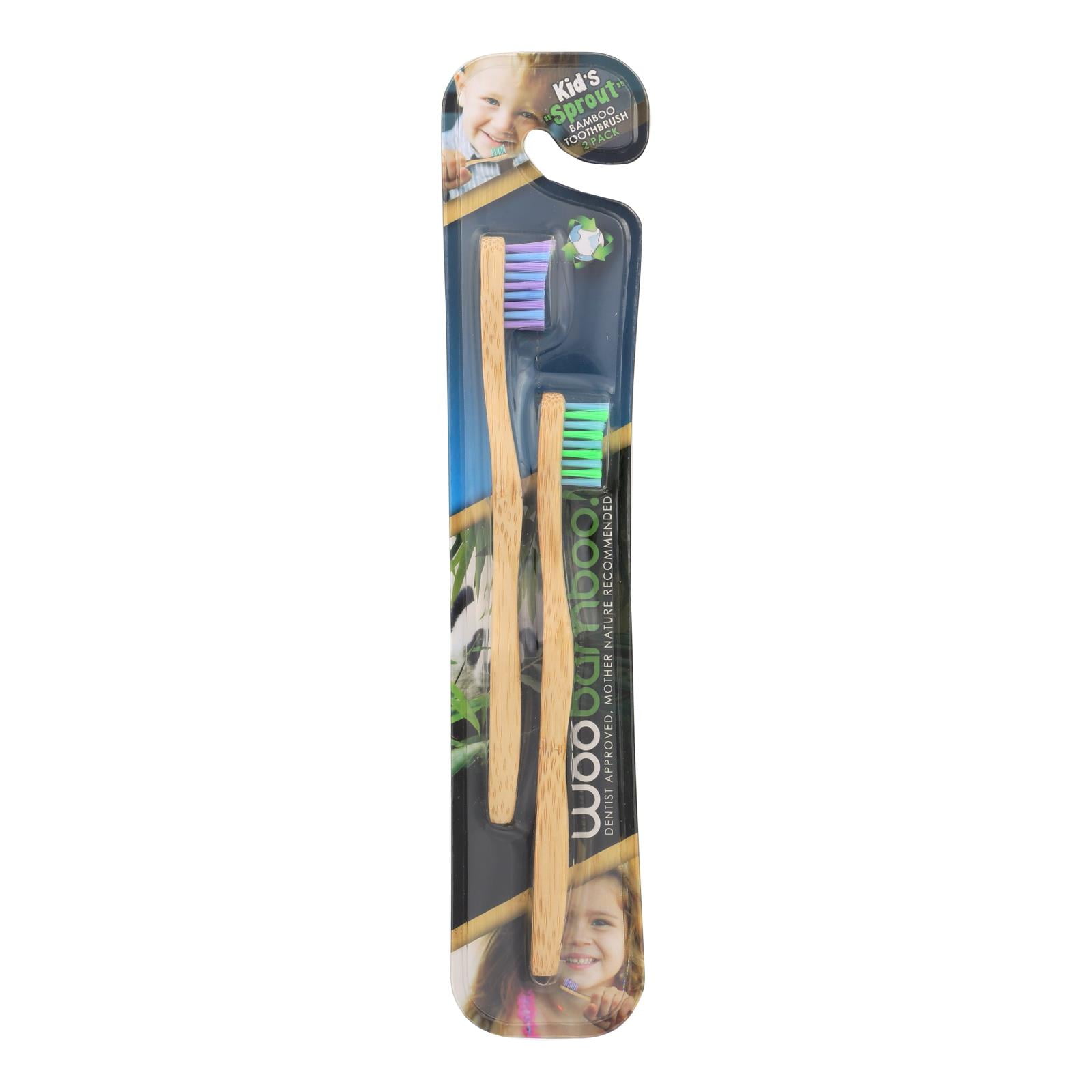 Woobamboo Kids Sprout Super Soft Bamboo Toothbrush, 2 count -- 6 per ...