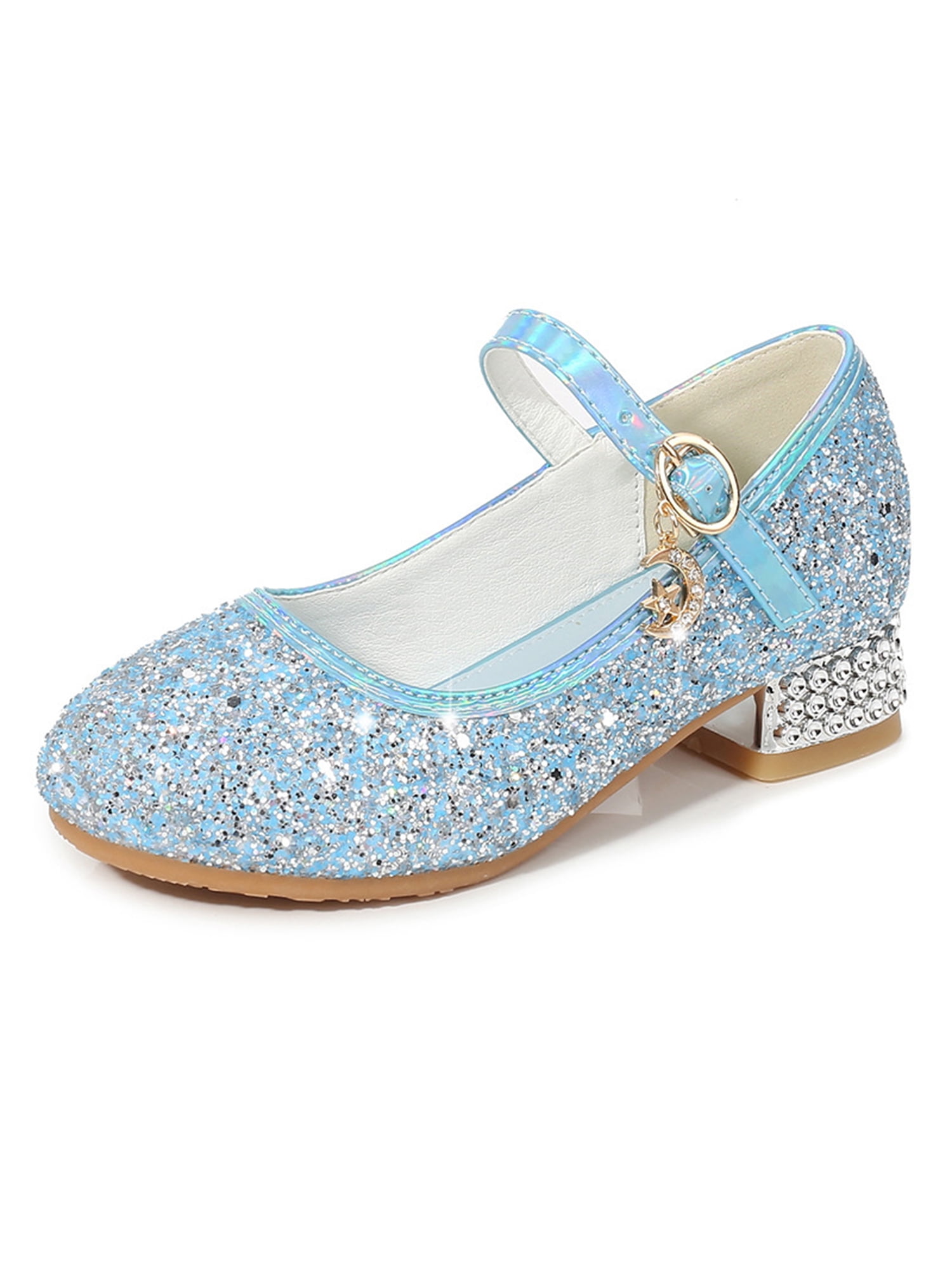Woobling Girl's Casual Sequin Dress Shoes Dance Comfort Round Toe Party ...