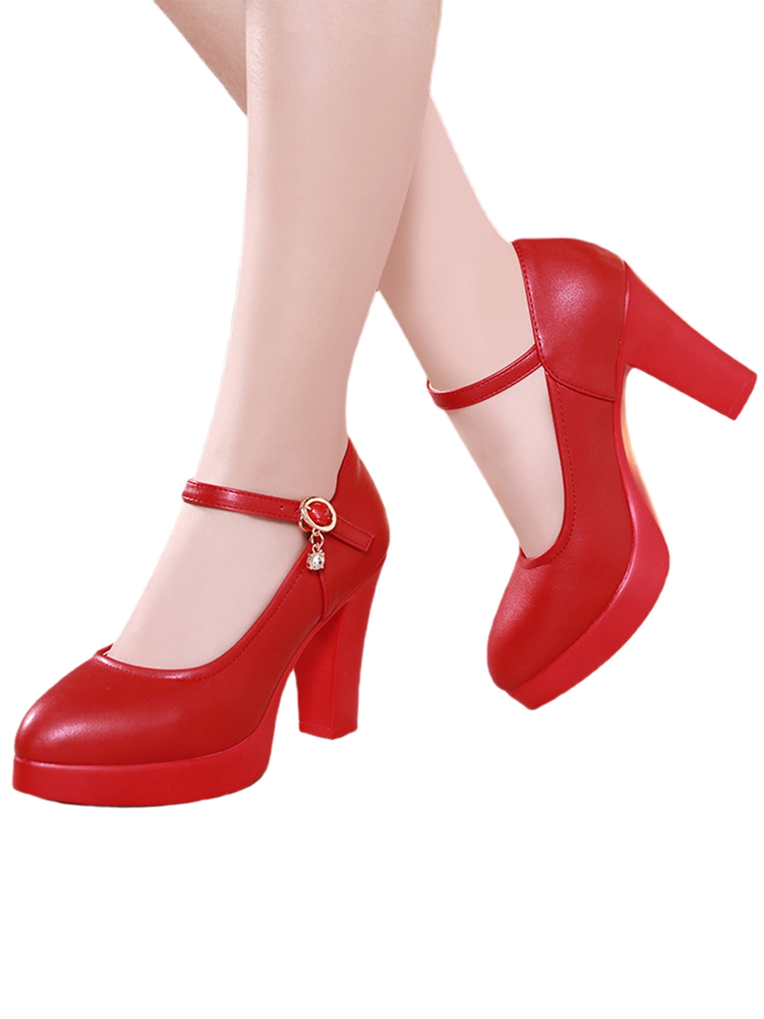 Red Mary Jane Heels
