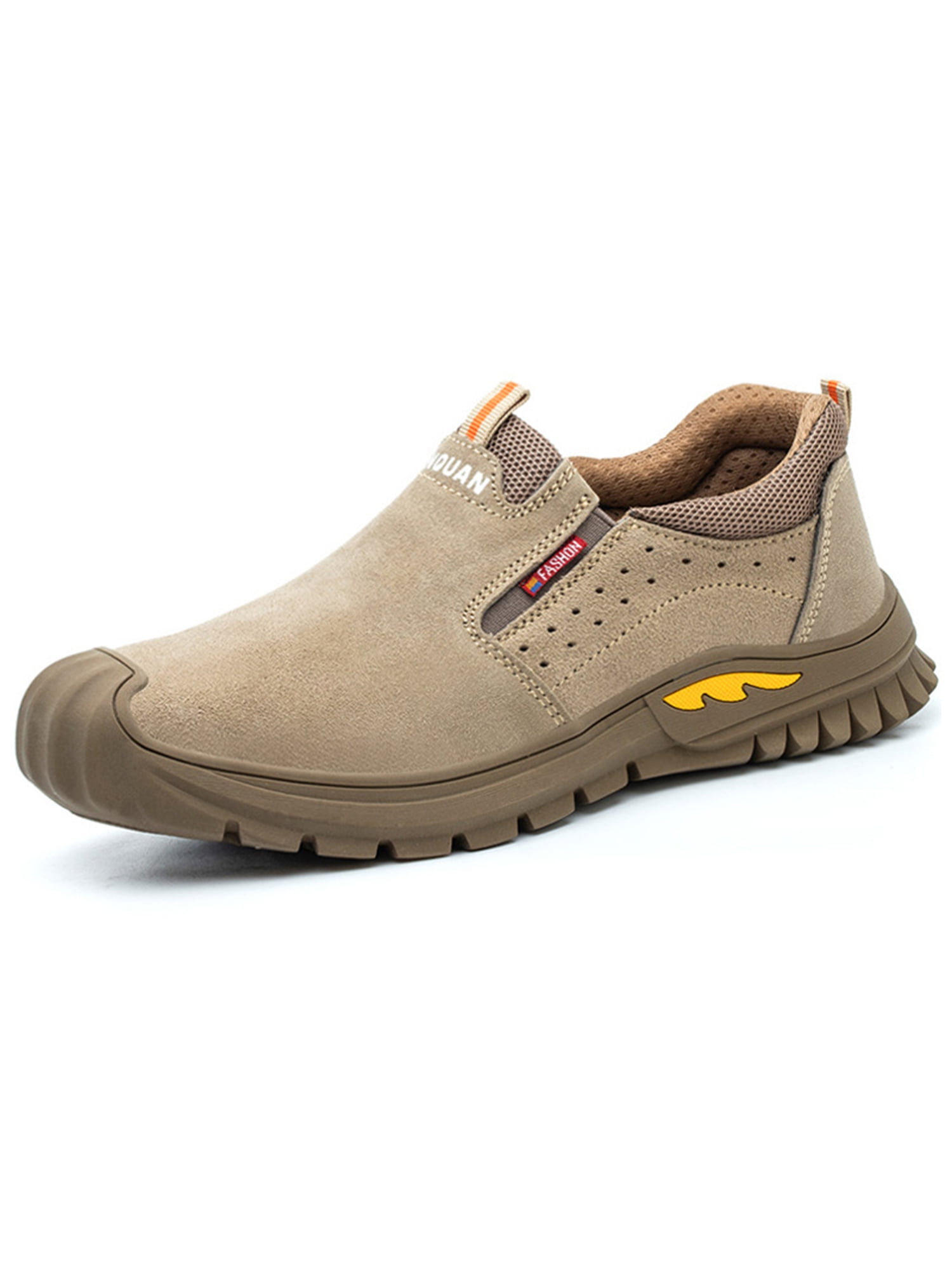 Woobling Men Safety Shoes Slip Resistant Work Boots Steel Toe ...