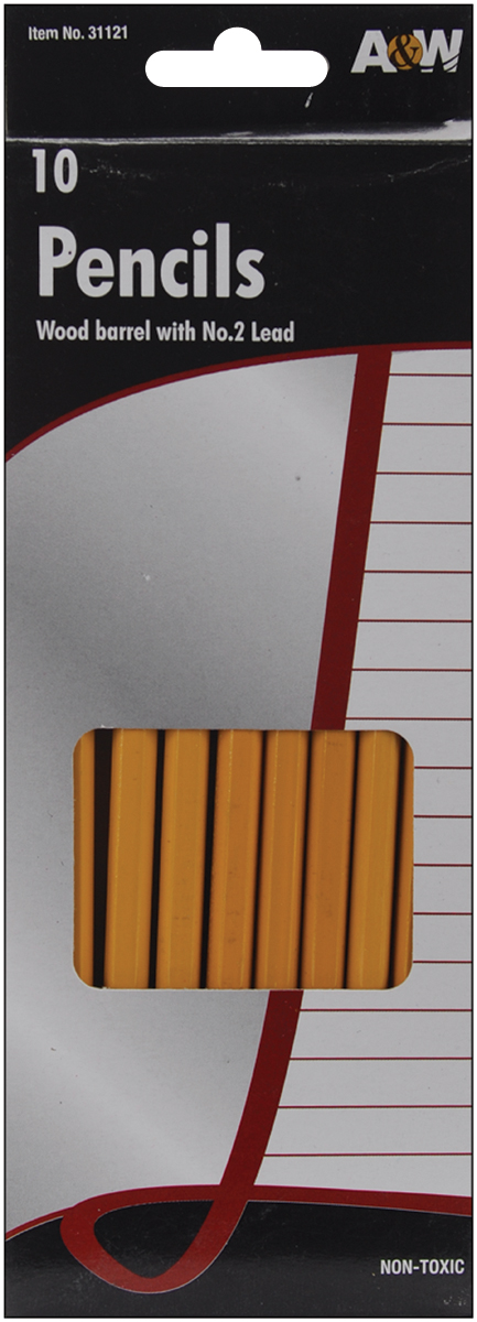 Wood 2 Pencils 10/Pkg-Yellow - Walmart.com