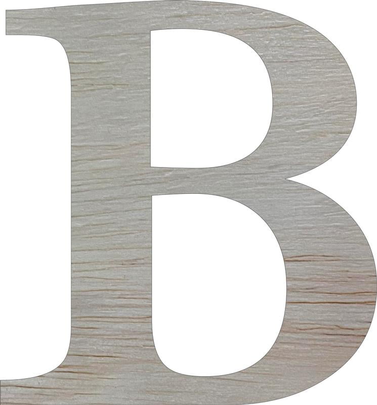 Wood 4'' Times Letter B, Unfinished Craft Letter - Walmart.com