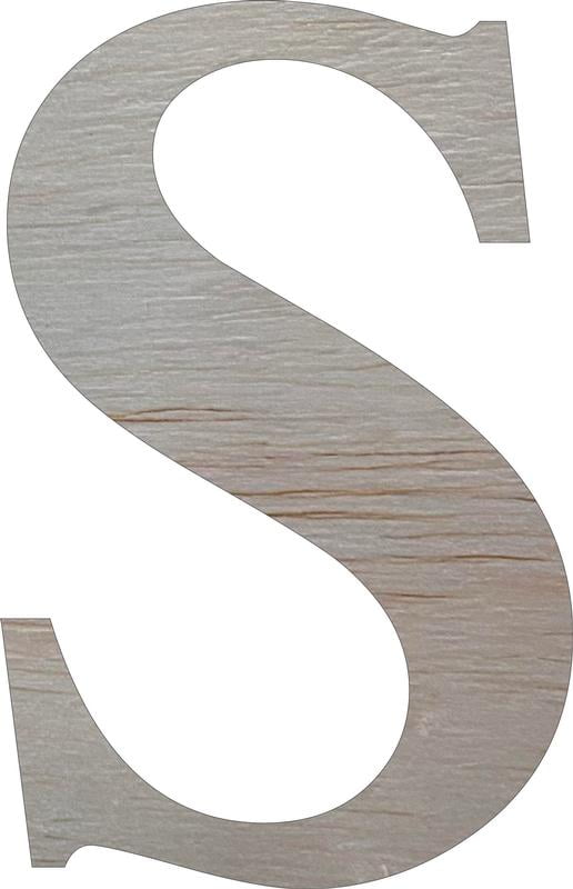 Wood 4'' Times Letter S, Unfinished Craft Letter - Walmart.com