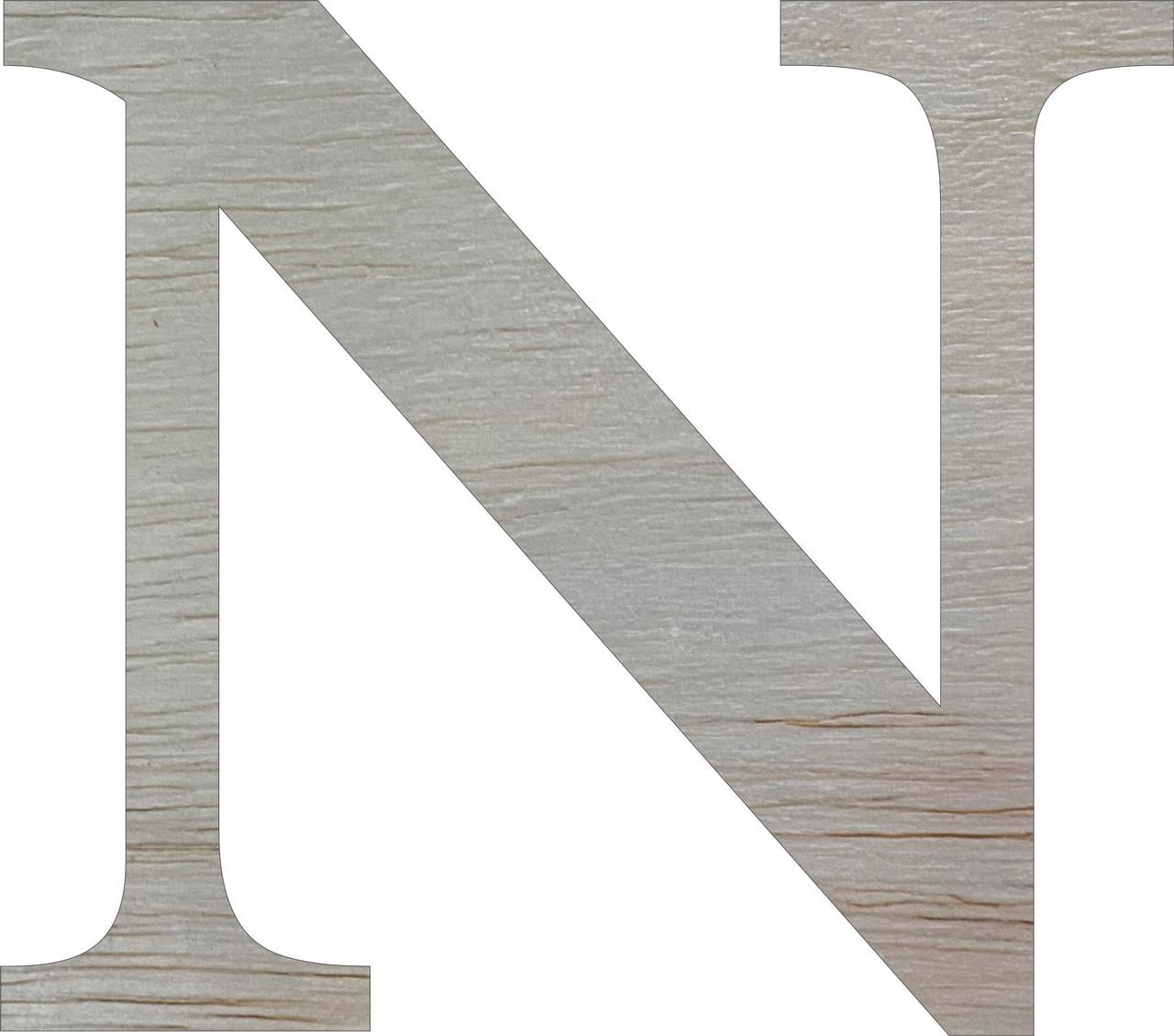 Wood 5'' Times Letter N, Unfinished Craft Letter - Walmart.com