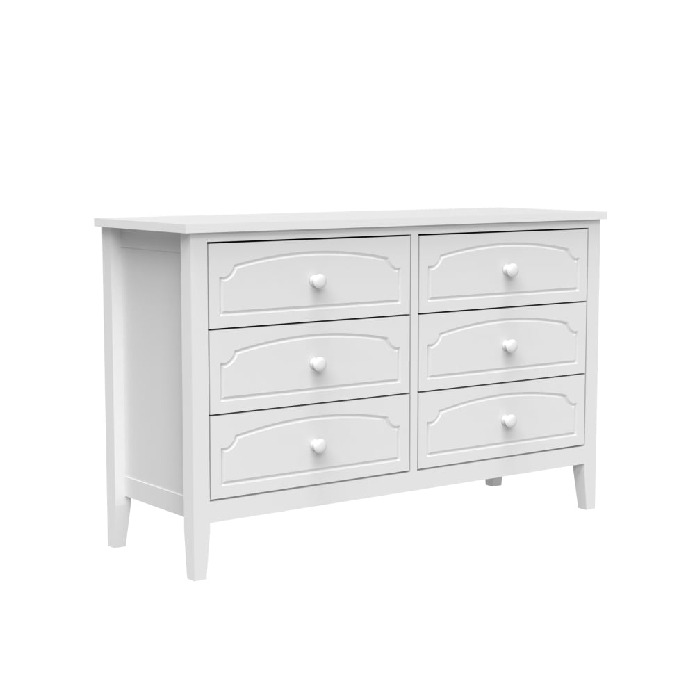 Wood 6 Drawers Dresser Cabinet, Modern Storage Cabinet with 6 Pull Out ...