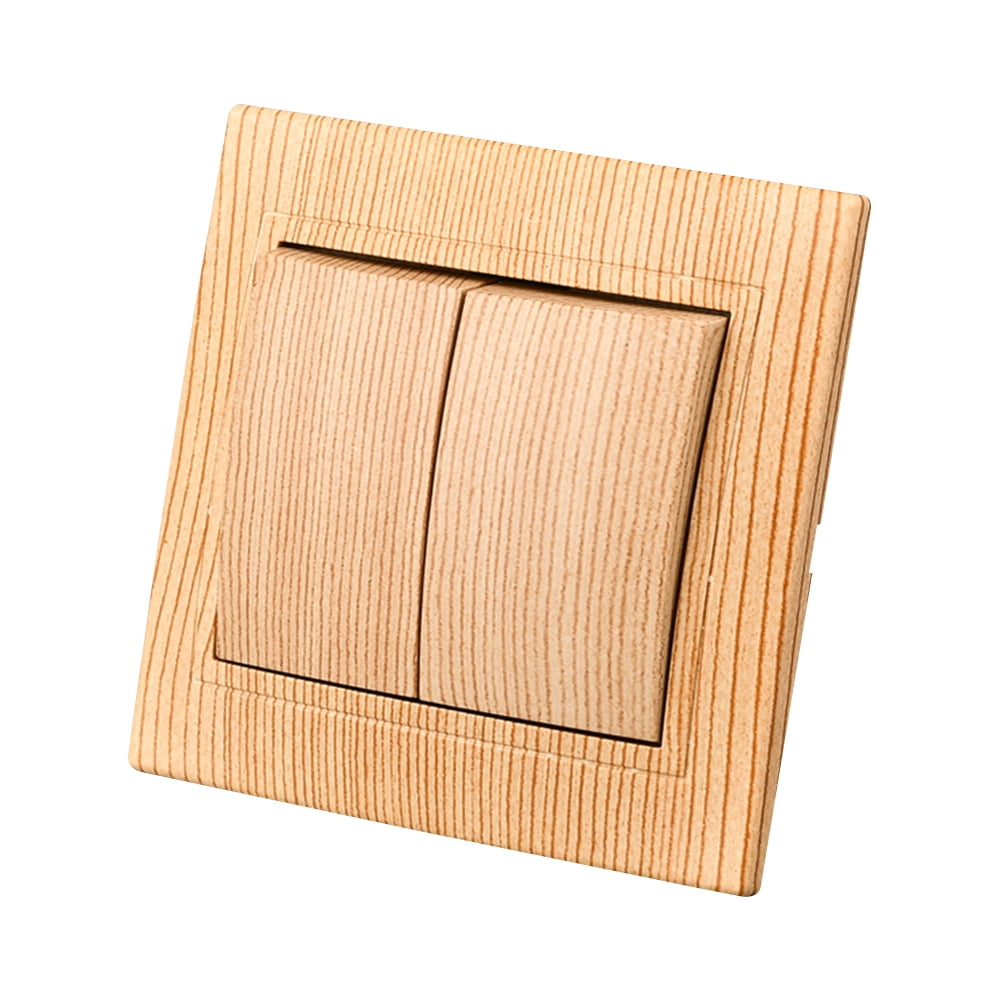 Wood AC 1 Gang 1 Way On/Off EU Standard Wall Rocker Switch Classic ...