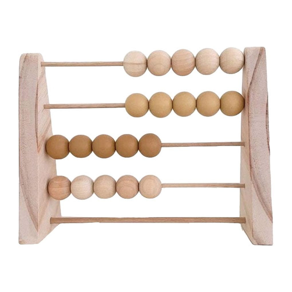 Wood Abacus Toy Beads Counting Playthings Simple Design Early Education ...