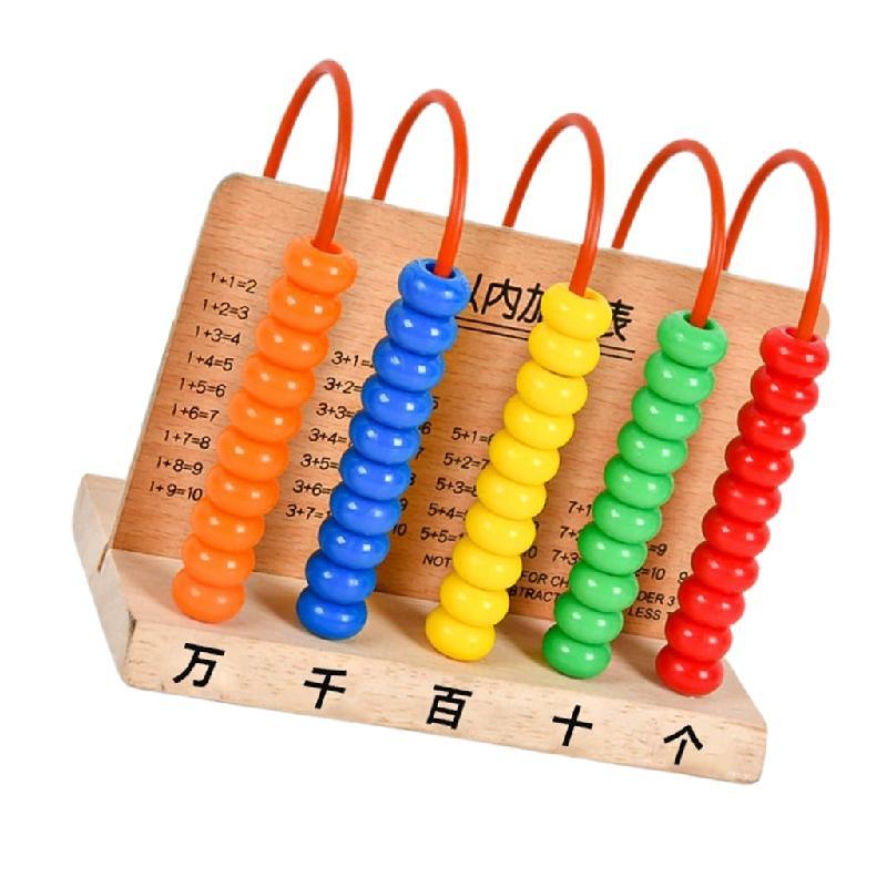 Wood Abacus Toy Number Calculate Kid Improve Calculation Proficiency ...