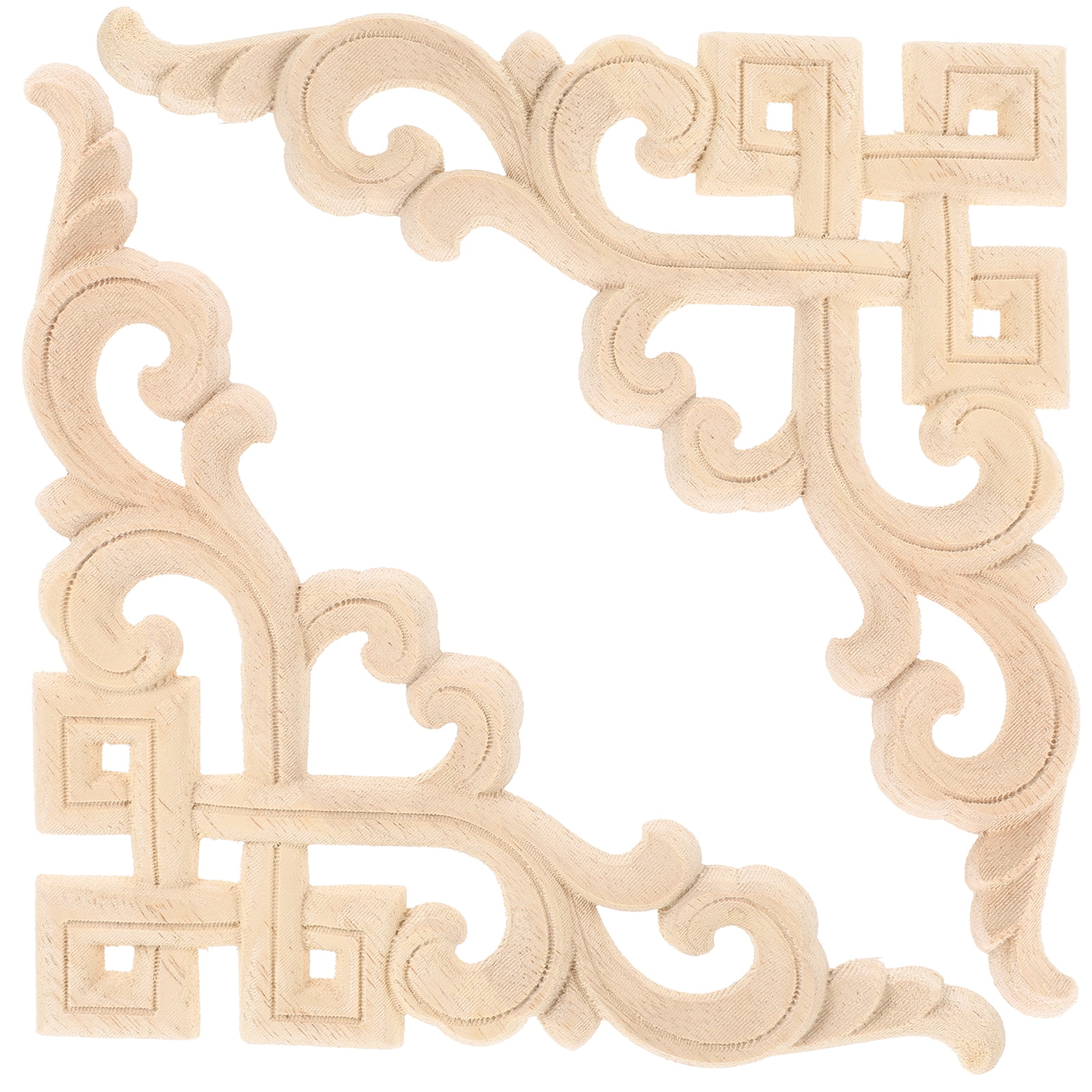 Koolleo 2Pcs Wood Appliques Decorative Wood Appliques Furniture DIY ...