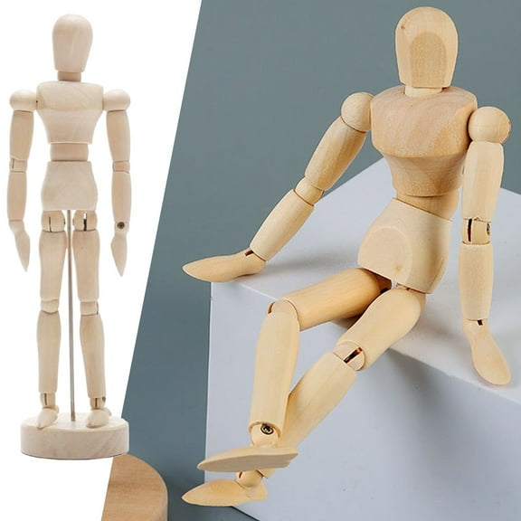 Wood Artist Drawing Manikin Articulated Mannequin with Base Flexible ...