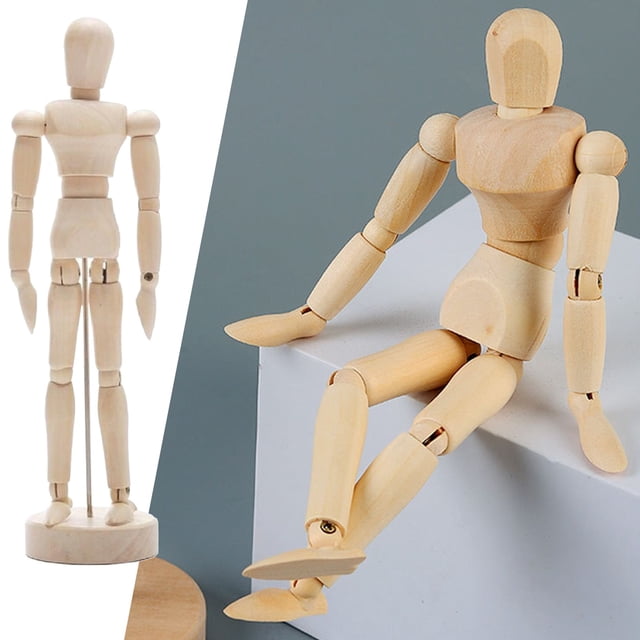 Wood Artist Drawing Manikin Articulated Mannequin With Base And ...