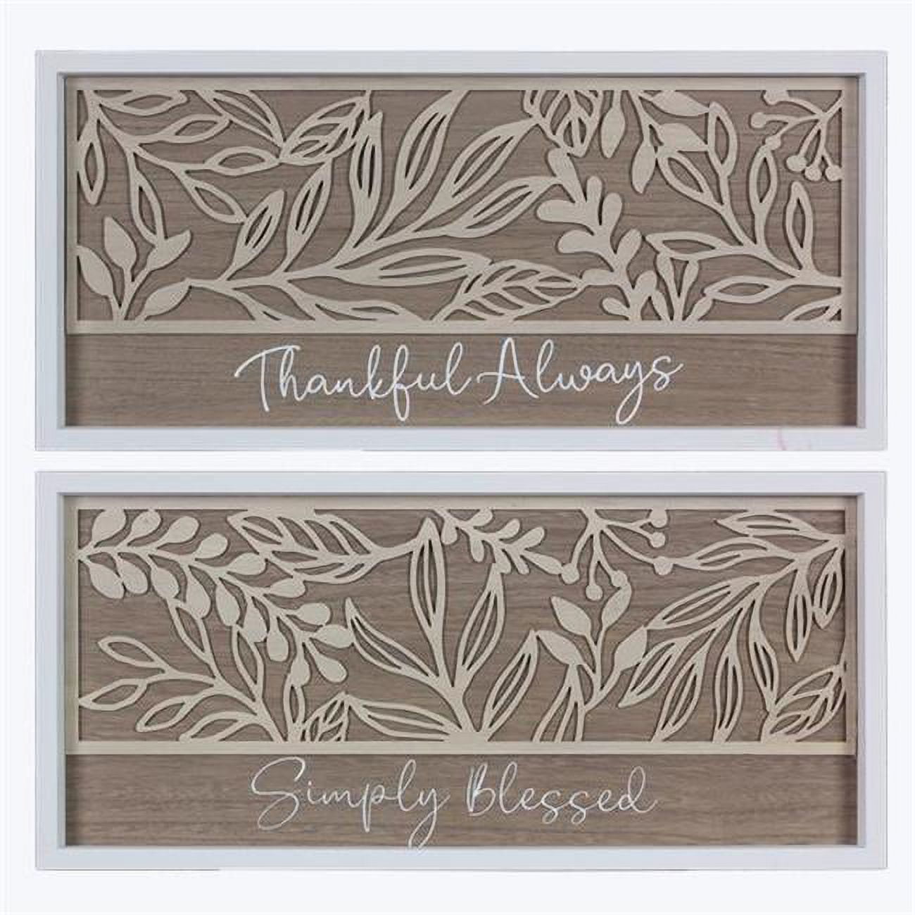 Wood Autumn Box Signs with 3D Cut-Out Design, Assorted Color - 2 Piece ...