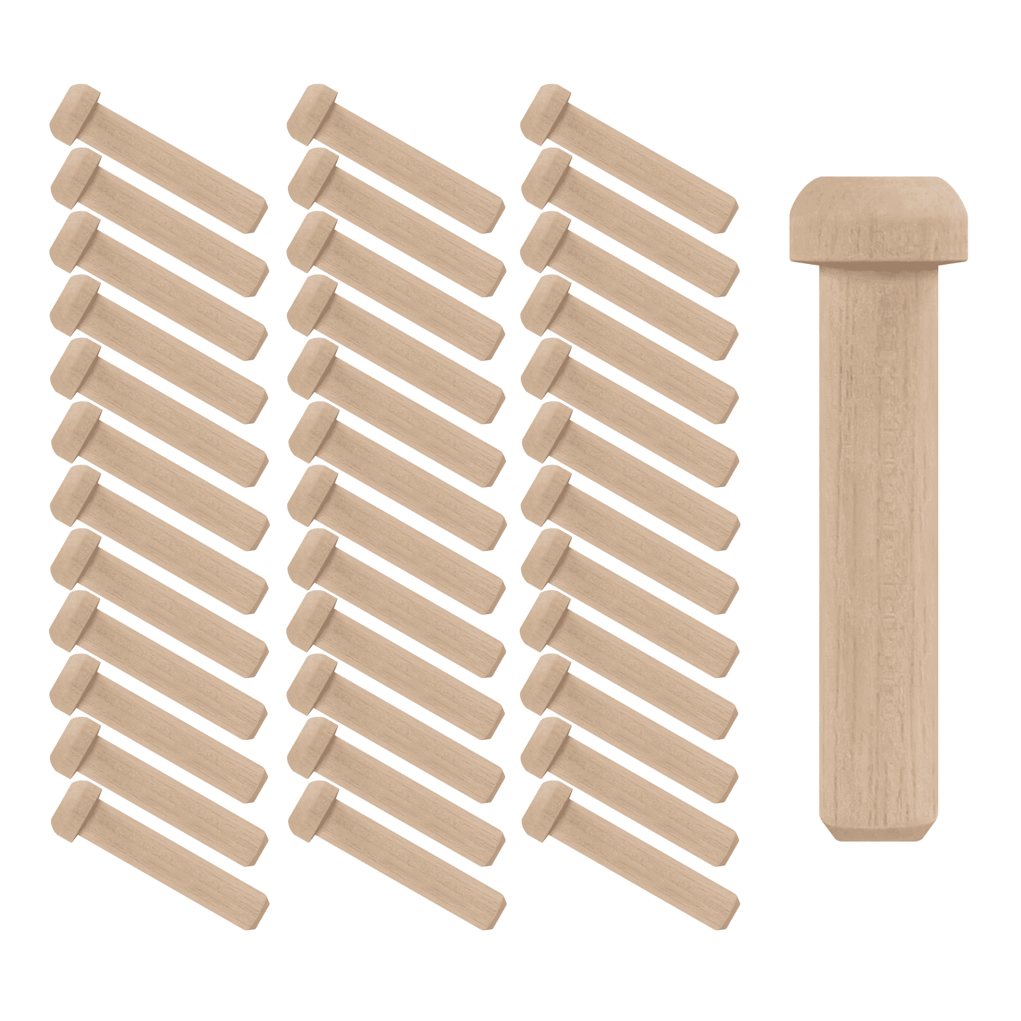 ILOT Wood Axle Pegs, 1-13/16-inch Fits 3/8-inch Hole Pack of 100 Mini ...