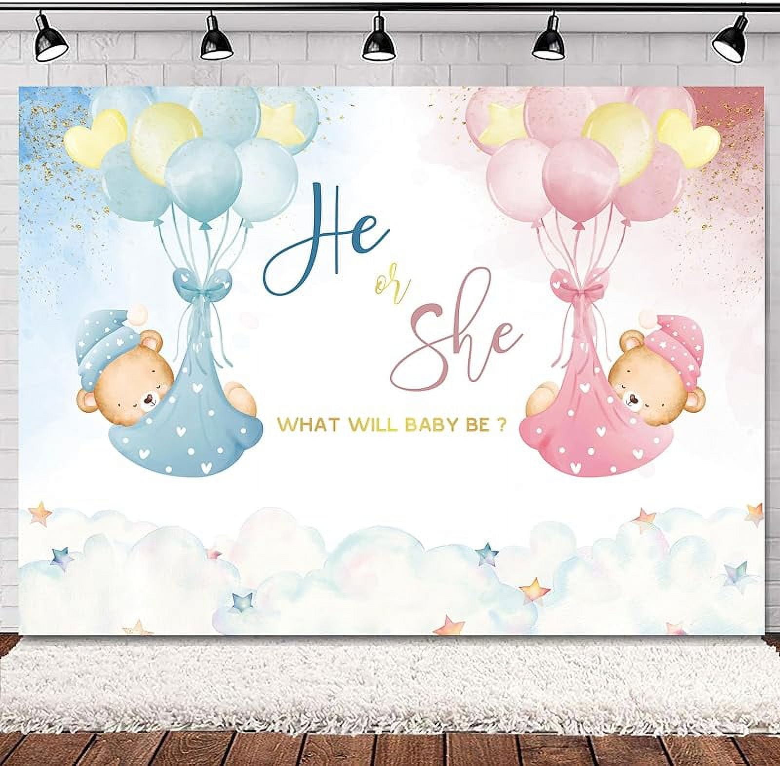 Wood Baby Shower Backdrop 7Wx5H Oh Baby Summer Baby Shower Party ...