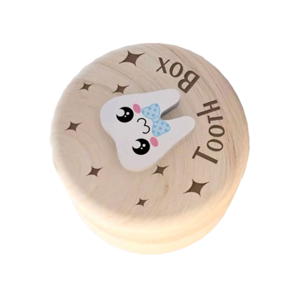 Wood Baby Tooth Keepsakes Box Portable Storage for First Teeth Baby ...