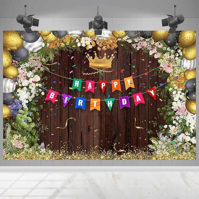 Wood Backdrop Baby Shower Backdrop Rustic Retro Wooden Wall Banner ...