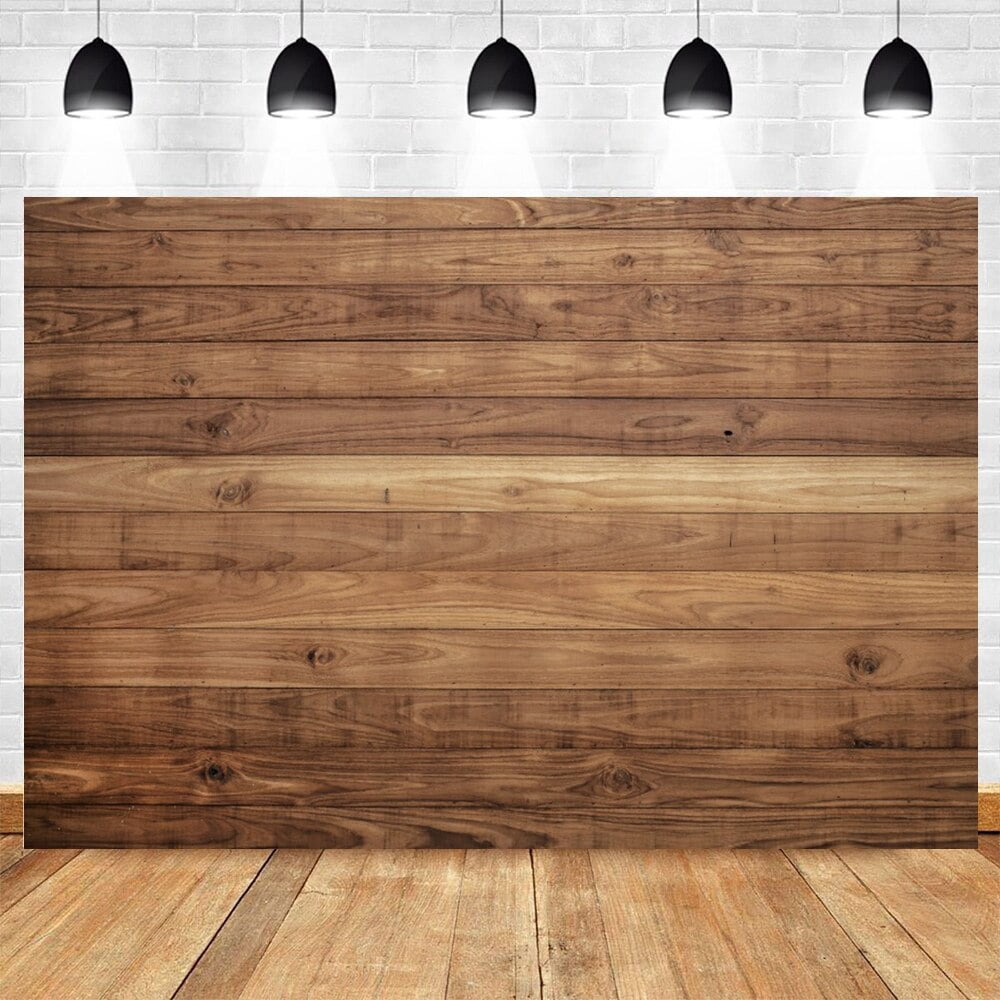 Wood Backdrop for Party Rustic Brown Retro Wooden Background Photo ...