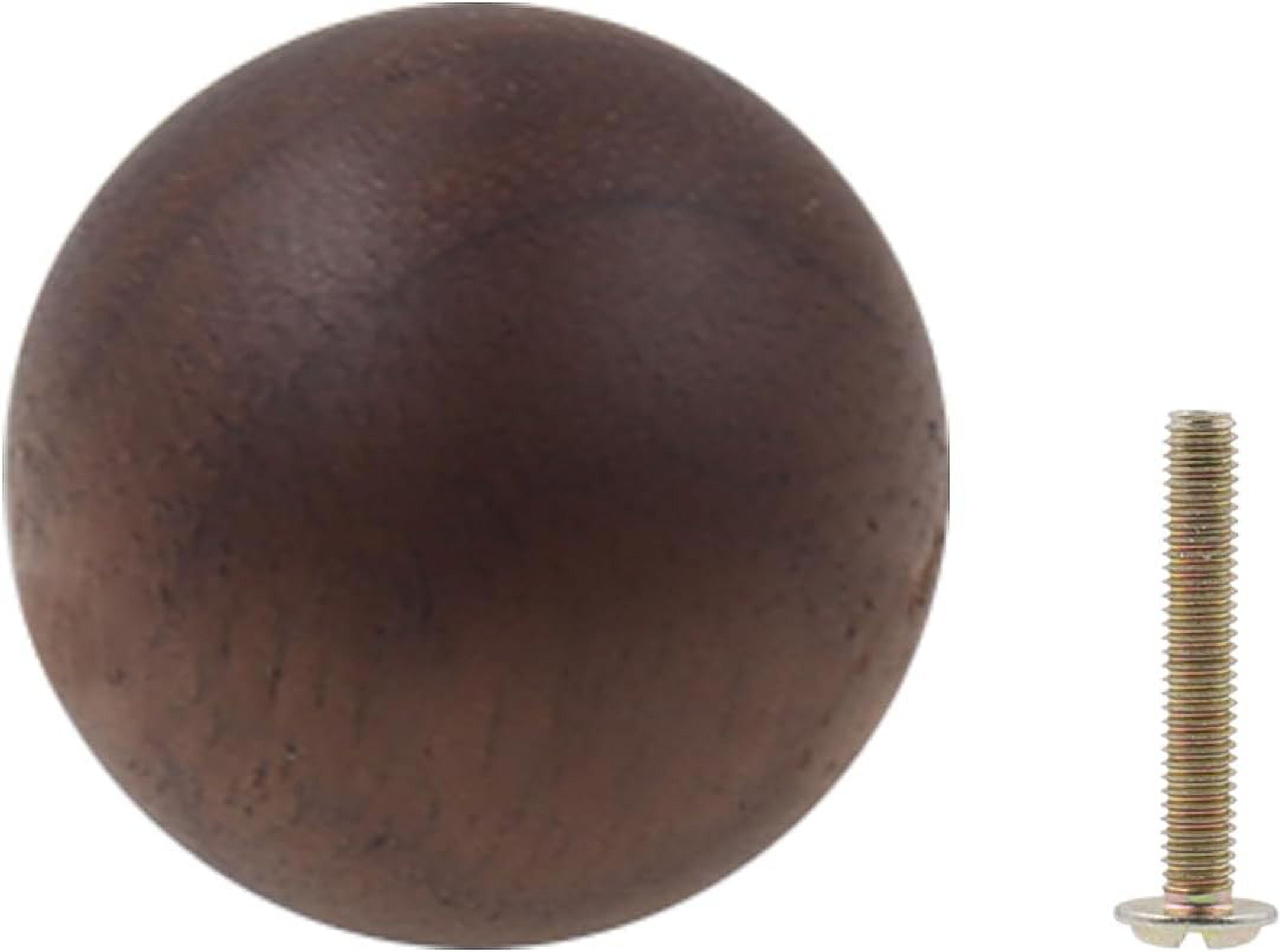 Wood Ball Drawer Knobs, Unfinished Black Walnut Wood Ball Dresser Knobs ...