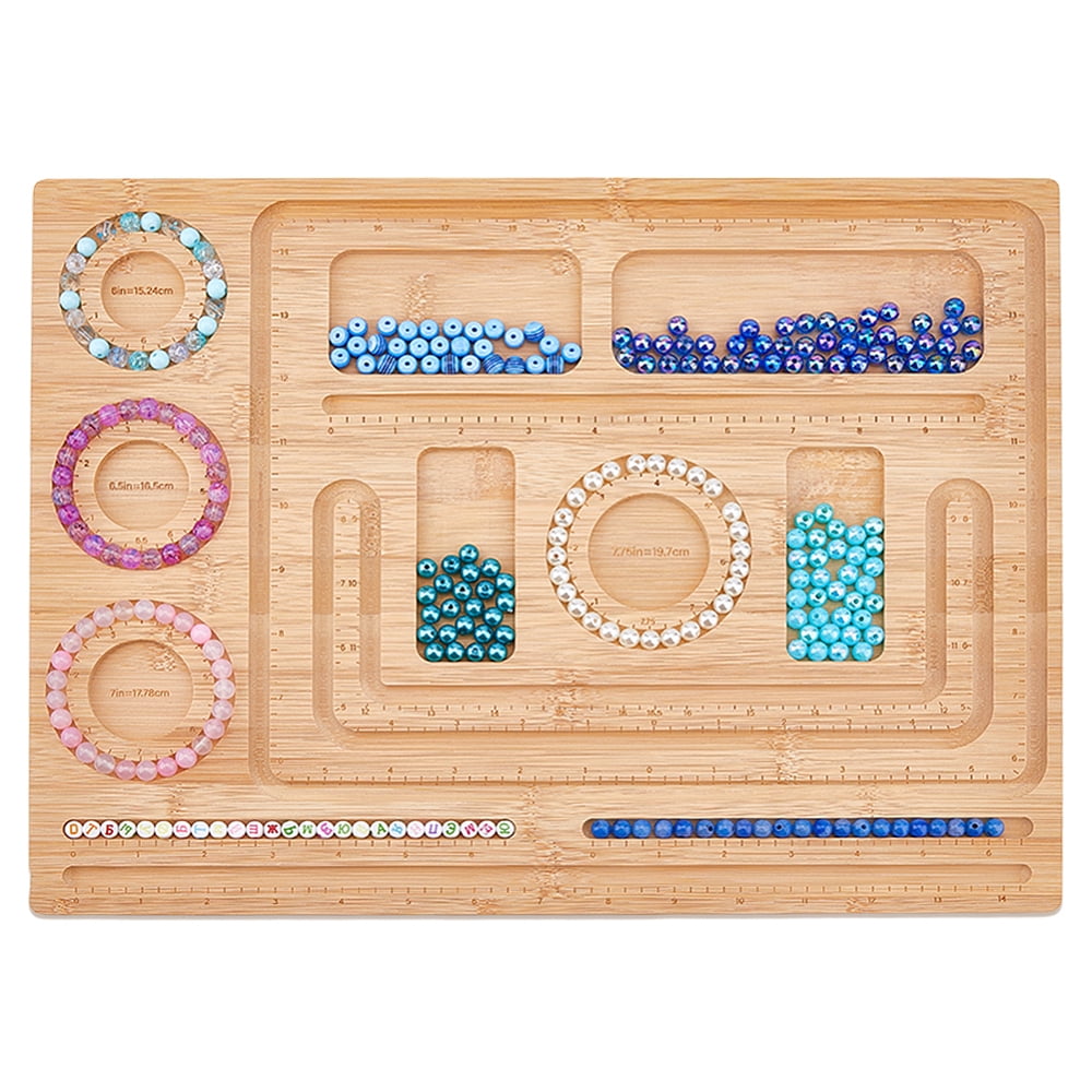 Wood Bead Board Racelet Board with Measurements Beginners Bead Design ...