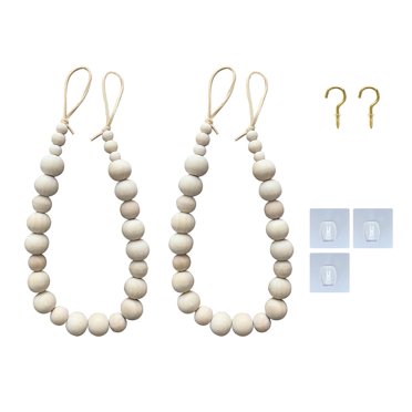 OctoRose Set of Two Beads Tiebacks for Window Curtain Drapes, Bed ...