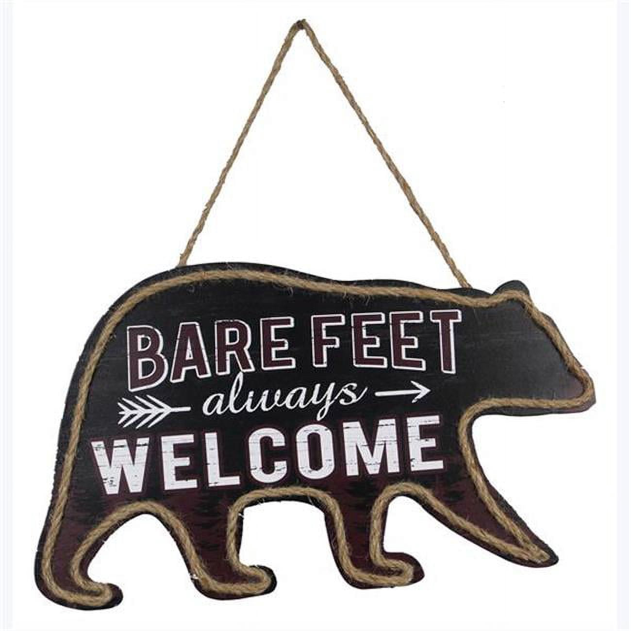 Wood Bear Bare Feet Wall Sign - Walmart.com