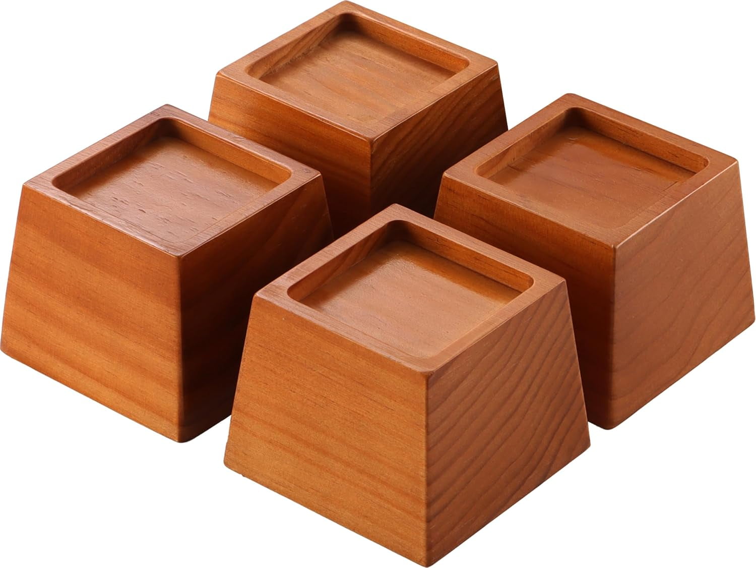 Wood Bed Risers 3 Inch, Premium Pine Furniture Risers - Sturdy, Stylish ...