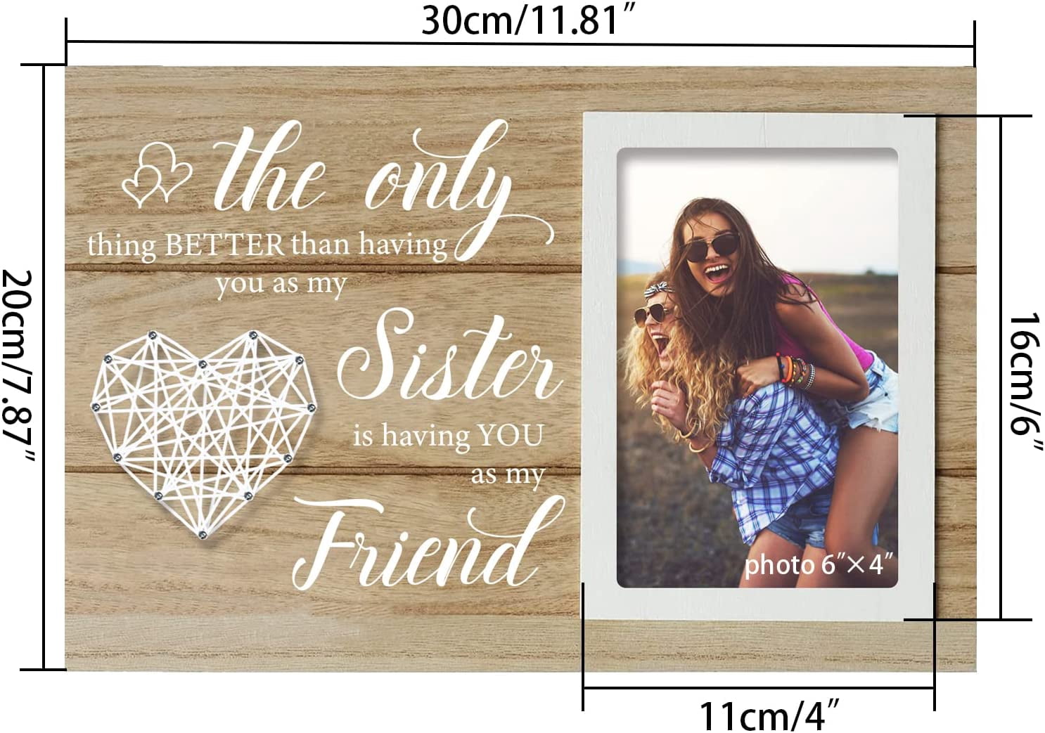 Wood Bestie Friend Picture Frame Good Friends Photo Frame Gifts for ...