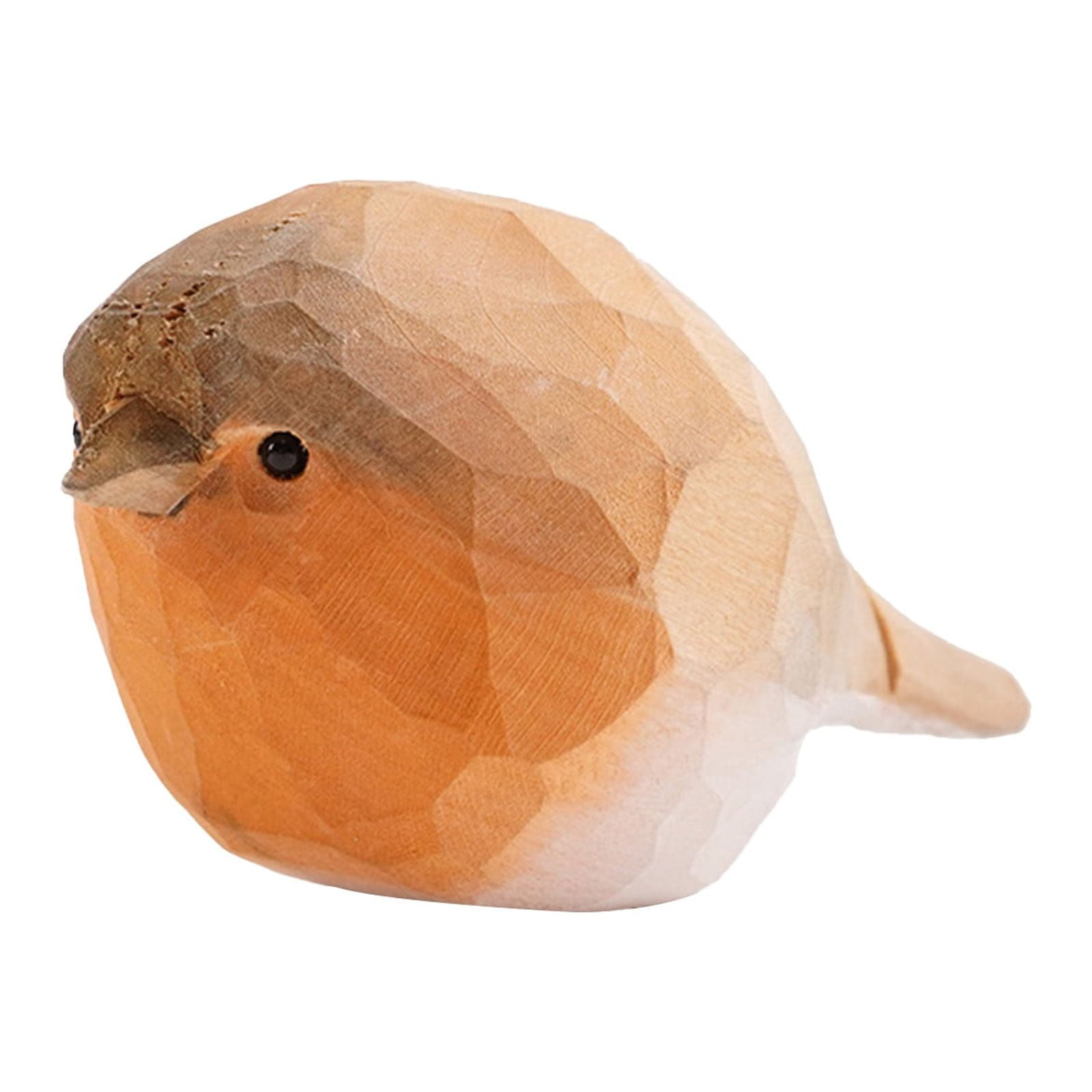 Wood Bird Figurine Small Wood Bird Statue Art Handmade Carving ...