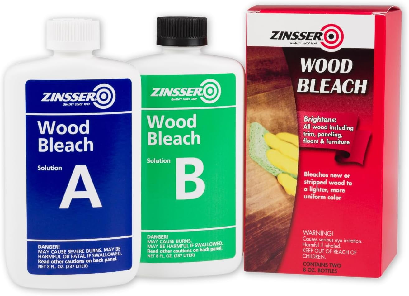 Wood Bleach Kit | Lighten Furniture, Floors, Cabinets, Trim | Removes ...