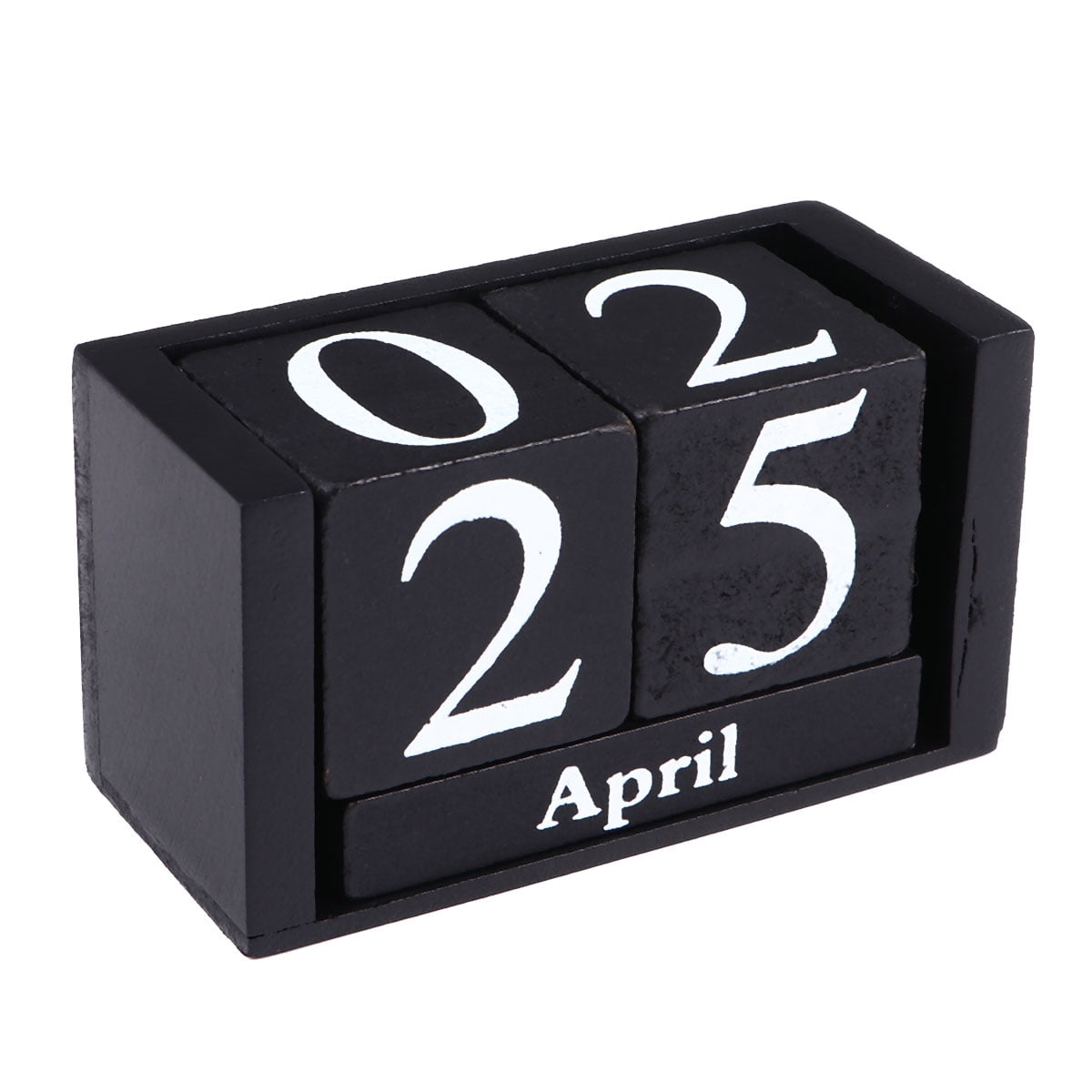 Wooden Desktop Calendar with Vintage Style 1 Set Wood Block for Month ...